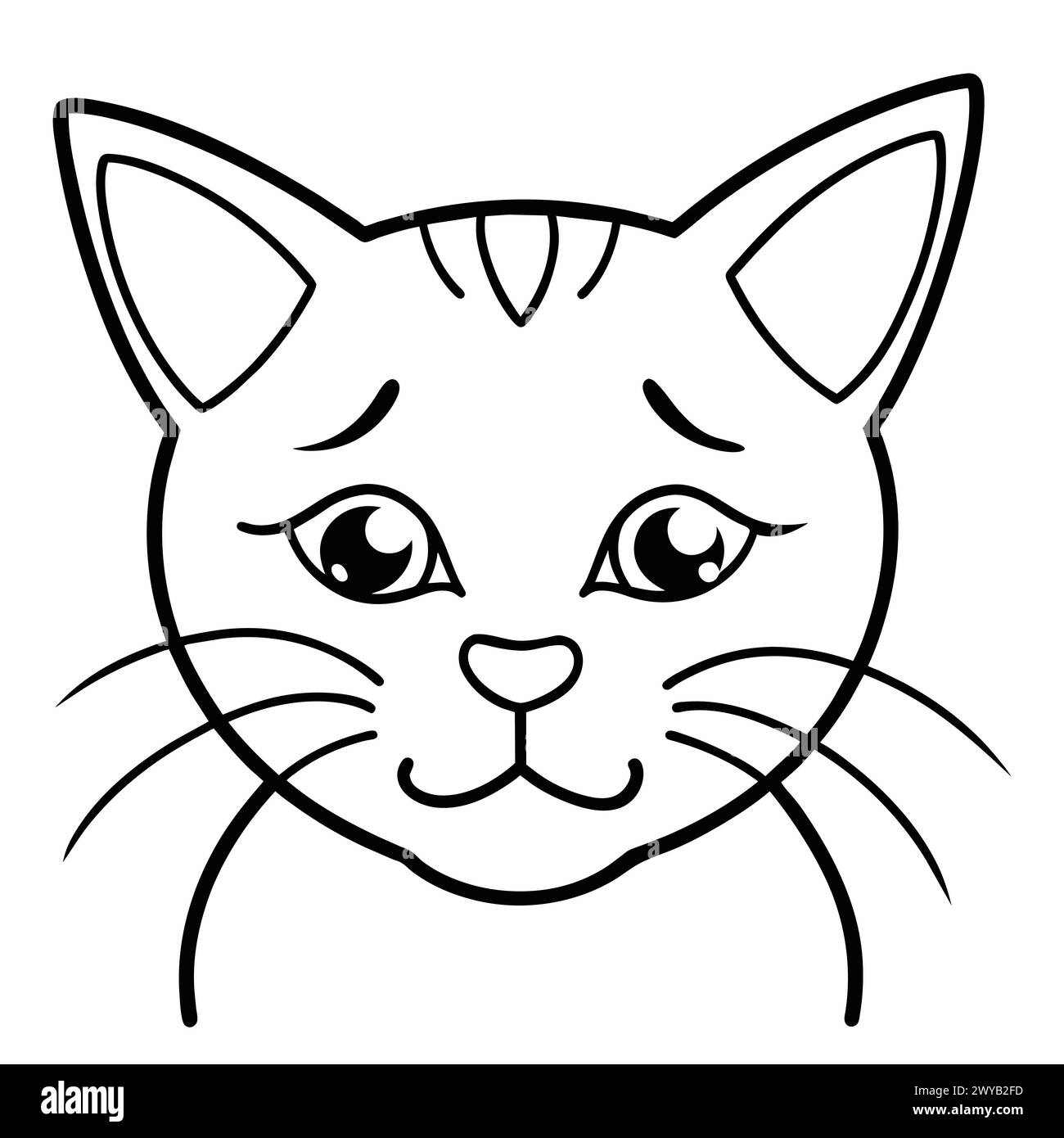 Cat line art hi-res stock photography and images - Alamy