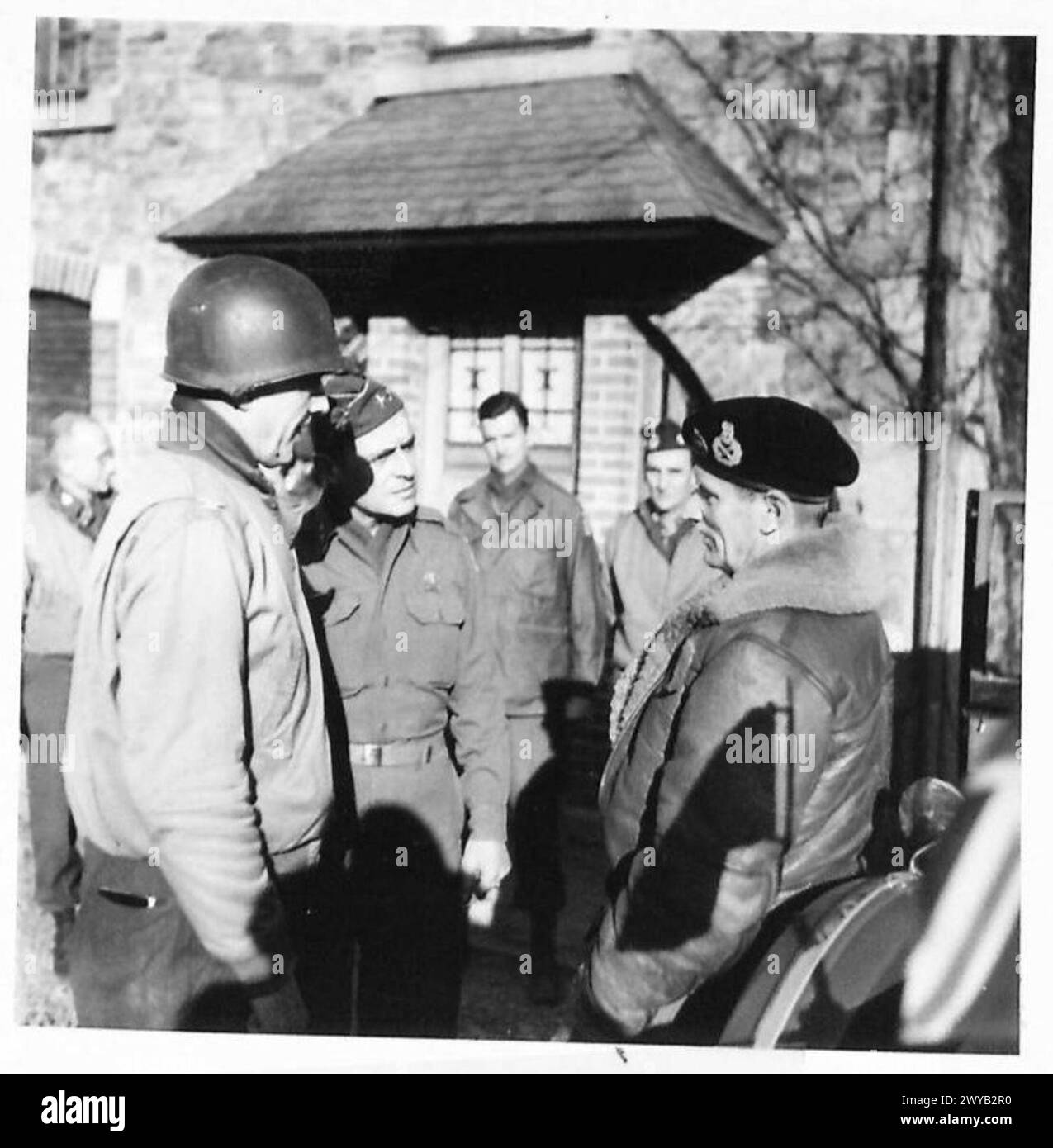 Field Marshal Montgomery, Commander-in-Chief, talks with Major General ...