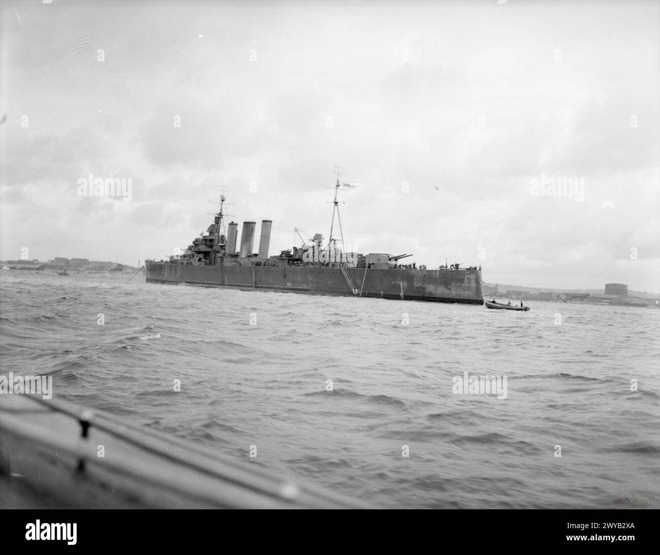 HMAS AUSTRALIA AT PLYMOUTH TO REFIT. 1 JULY 1945, PLYMOUTH, HMAS ...