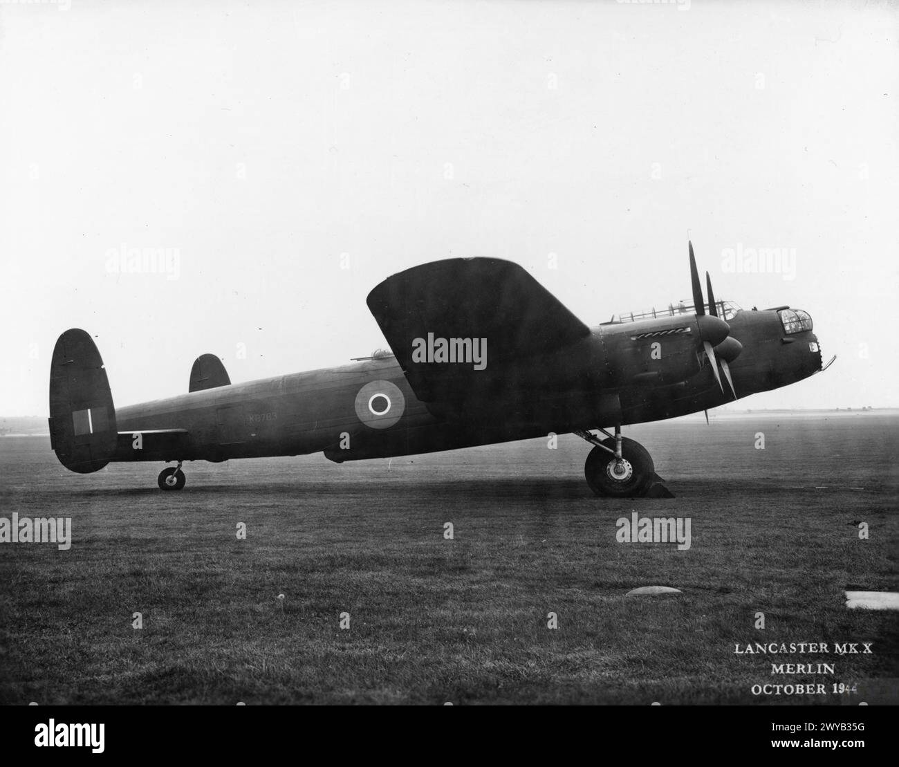 Lancaster B Mark X KB783, equipped with a Martin dorsal turret, is ...