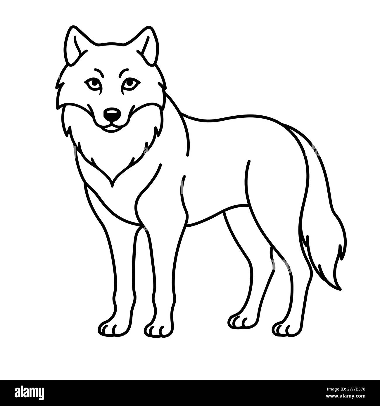 WOLF LINE ART DESIGN Stock Vector Image & Art - Alamy