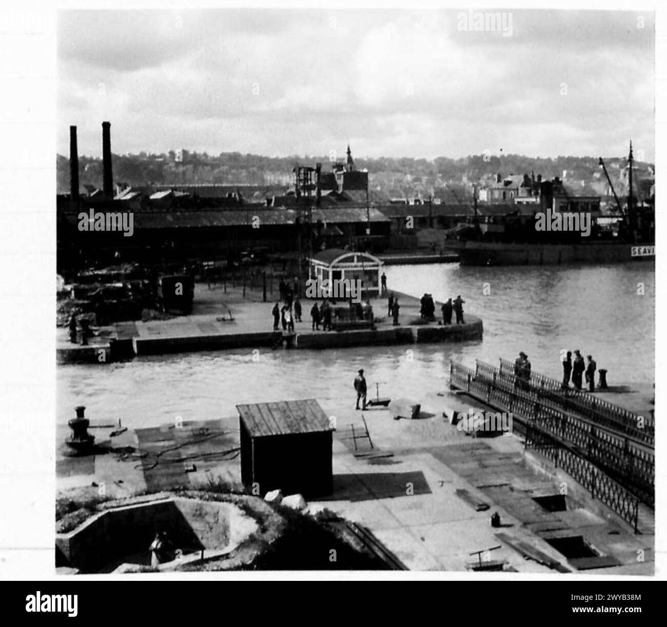 General view of the Dieppe Basin, showing the surrounding terrain and ...