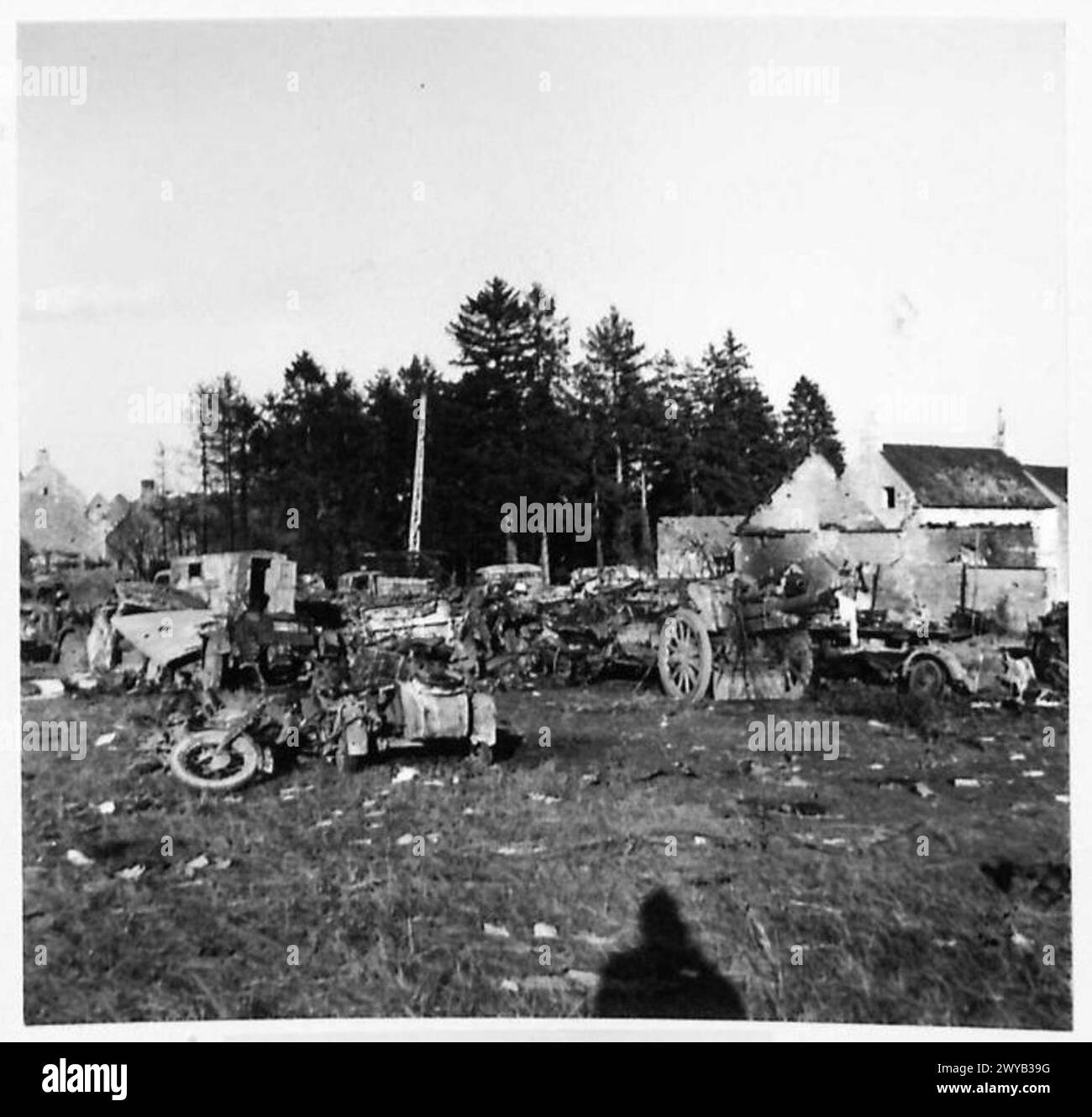 The Falaise Pocket shows extensive damage and destruction to German ...