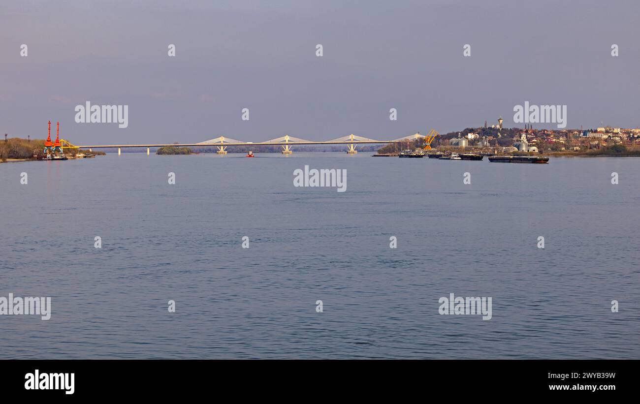 Vidin, Bulgaria - March 16, 2024: New Europe Bridge Podul Calafat Vidin ...