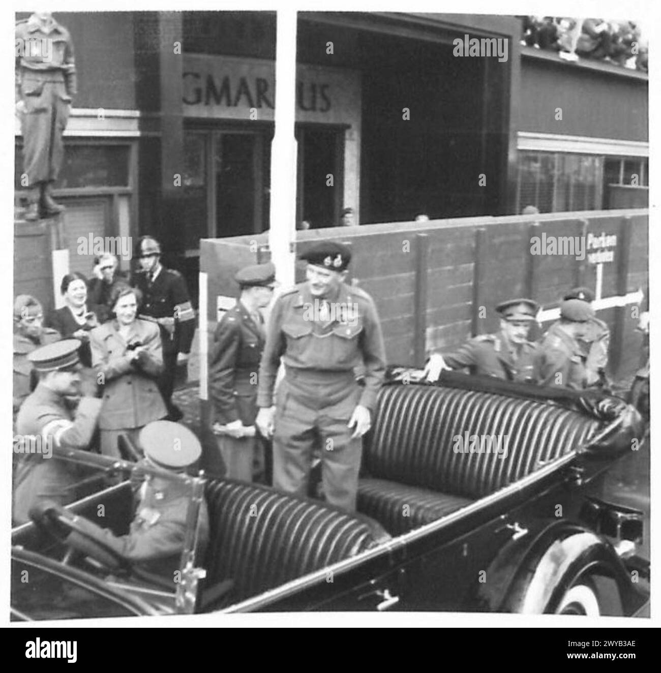 The Field Marshal is seen entering his car at the British Military ...
