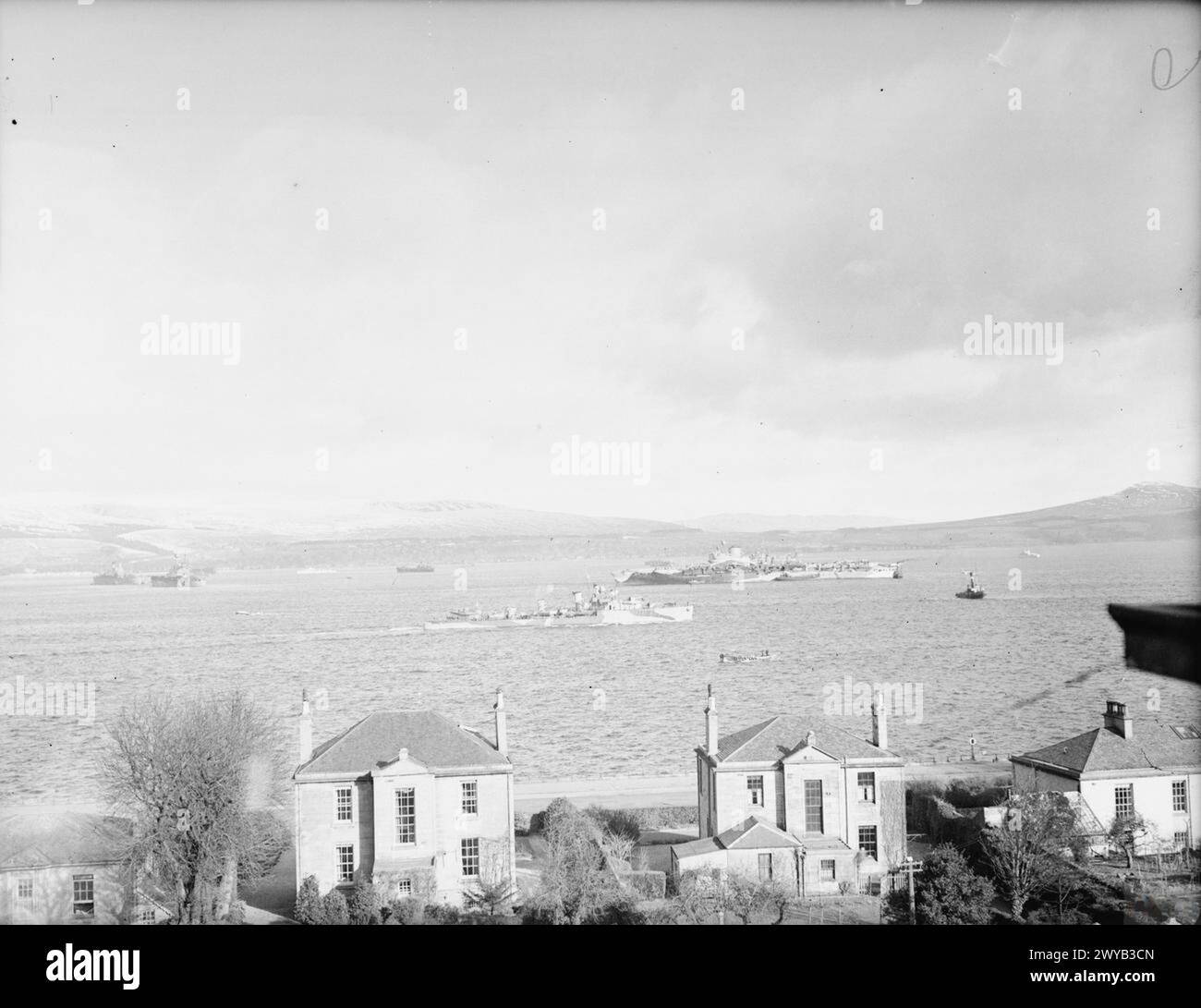 Admiral Sir James Sommerville leaves Greenock on 14 February 1942 to ...
