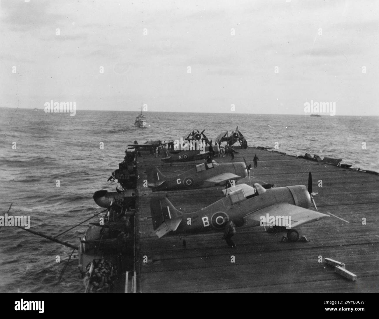 WITH THE TRACKER ON ESCORT DUTY. MARCH 1944, AT SEA. - Aircraft on the ...