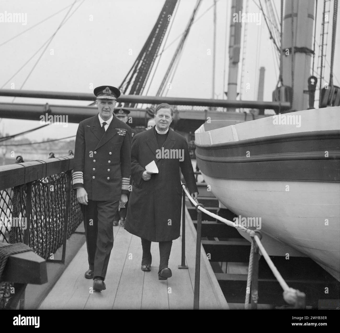 ARCHBISHOP OF CANTERBURY VISITS HMS "VICTORY". 5 MAY 1943, PORTSMOUTH ...