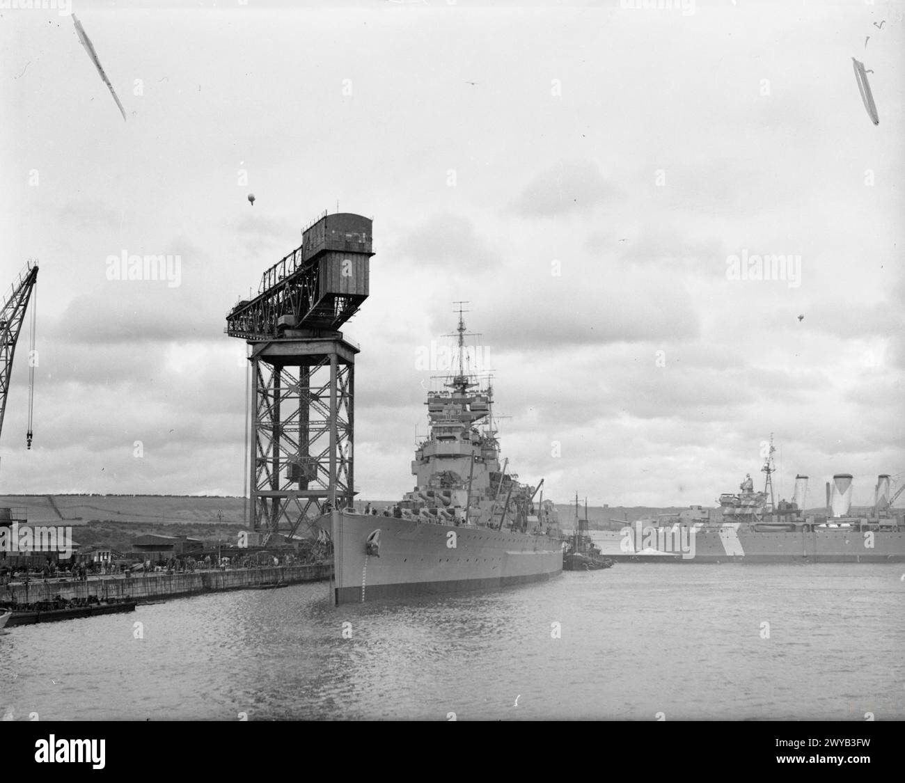 HMS DUKE OF YORK NEARING COMPLETION. 17 OCTOBER 1941, ROSYTH. THE ...