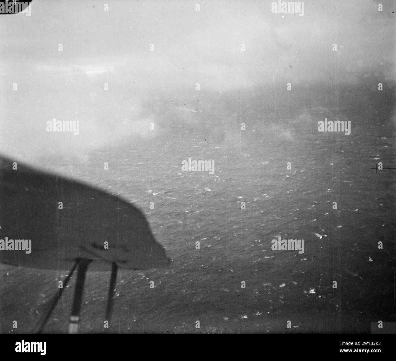 THE BATTLE OF ATLANTIC, 1939-1945 - The BISMARCK seen in the distance ...