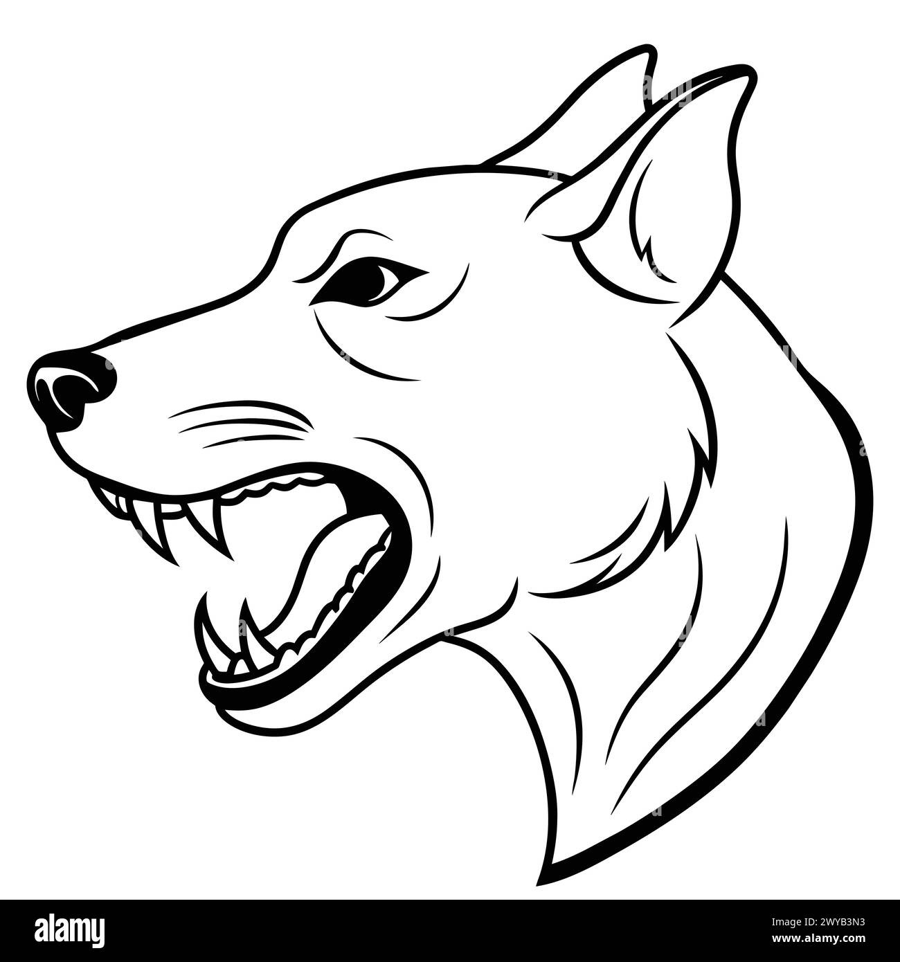 WOLF LINE ART DESIGN Stock Vector Image & Art - Alamy