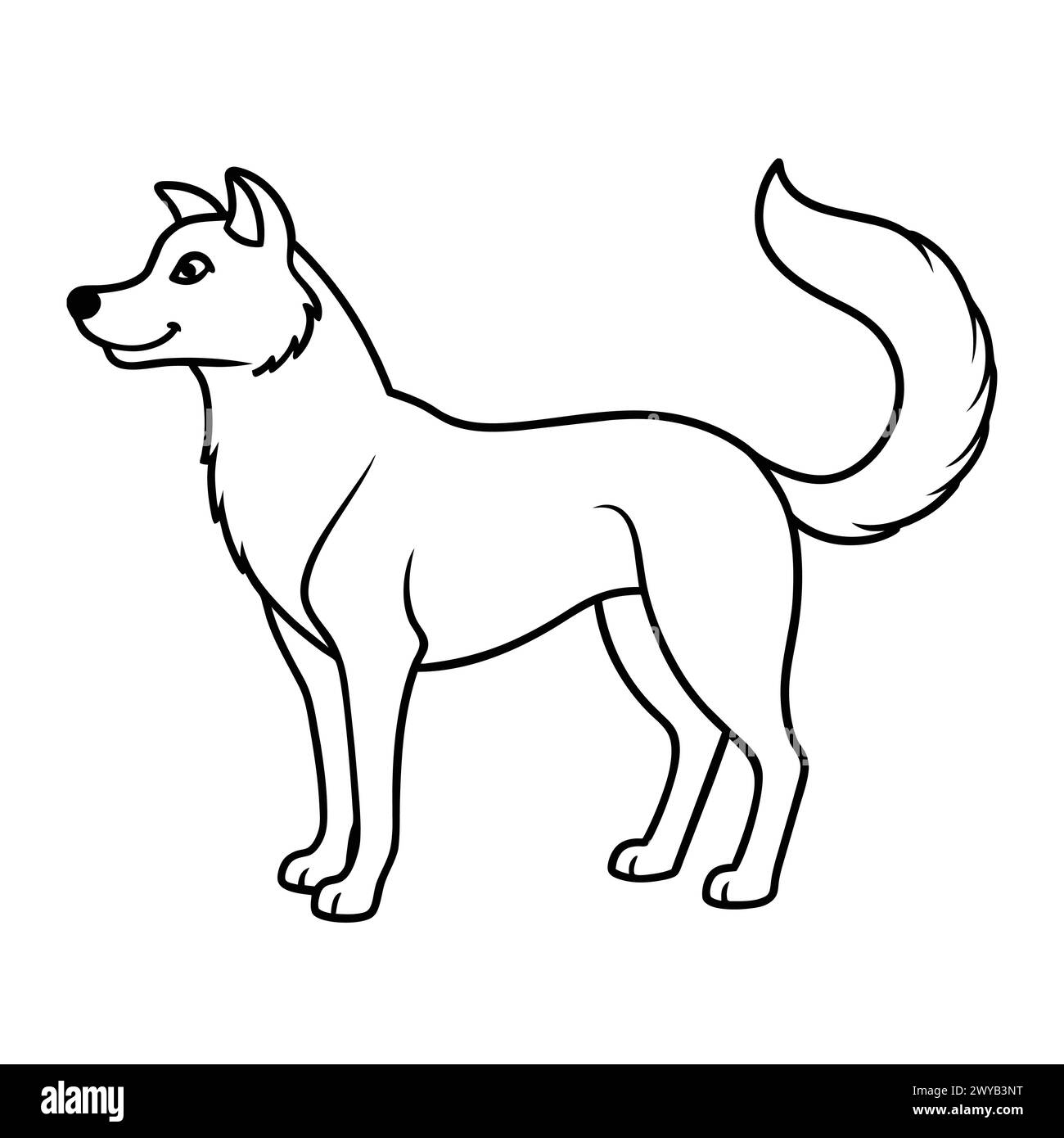 WOLF LINE ART DESIGN Stock Vector Image & Art - Alamy
