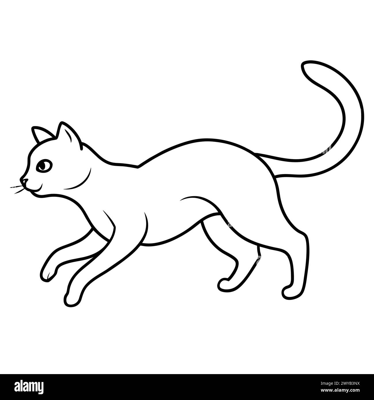 CAT LINE ART DESIGN Stock Vector Image & Art - Alamy