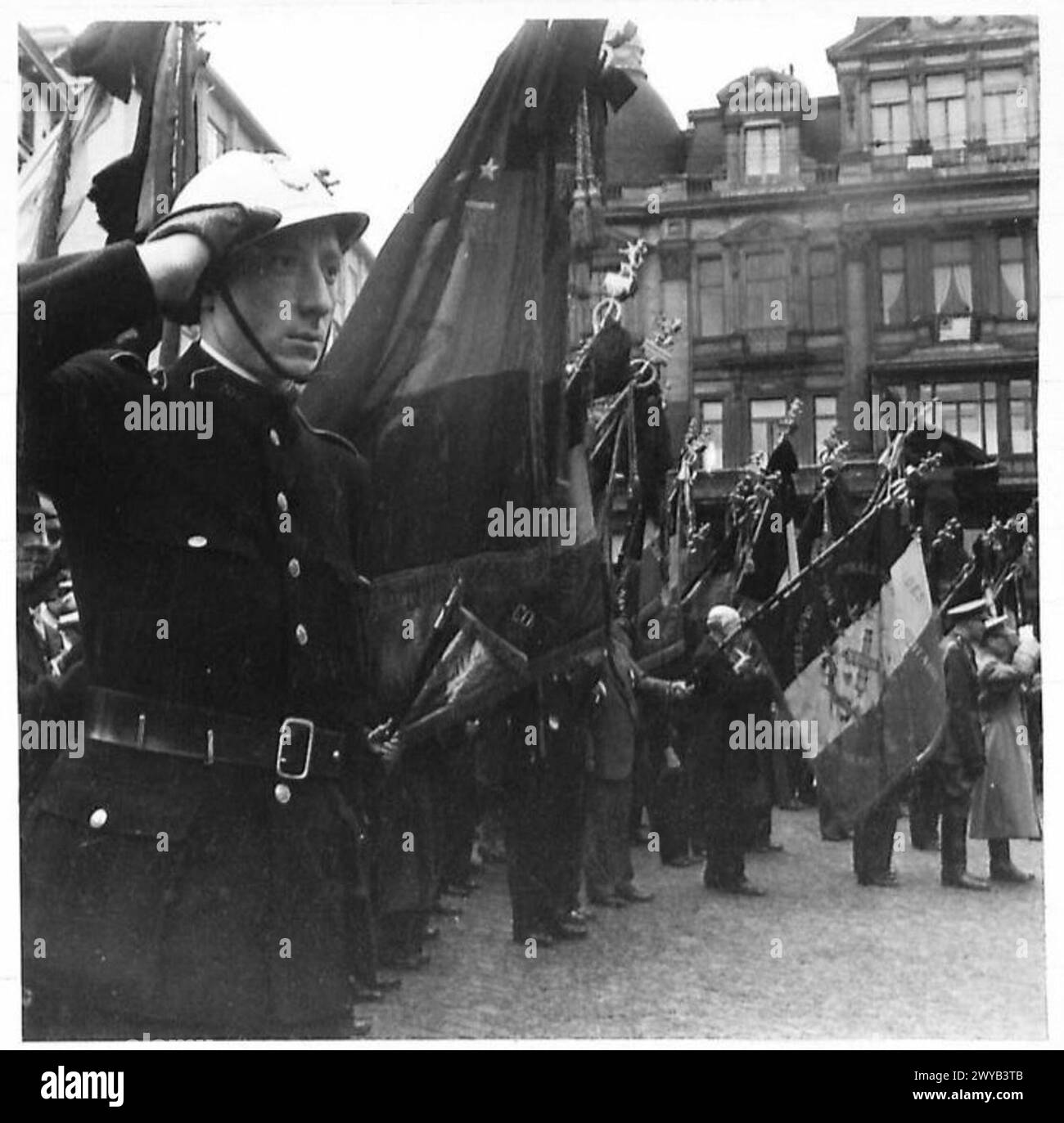 CEREMONIAL FUNERAL OF BRUSSELS POLICE SHOT BY THE GERMANS - Original ...