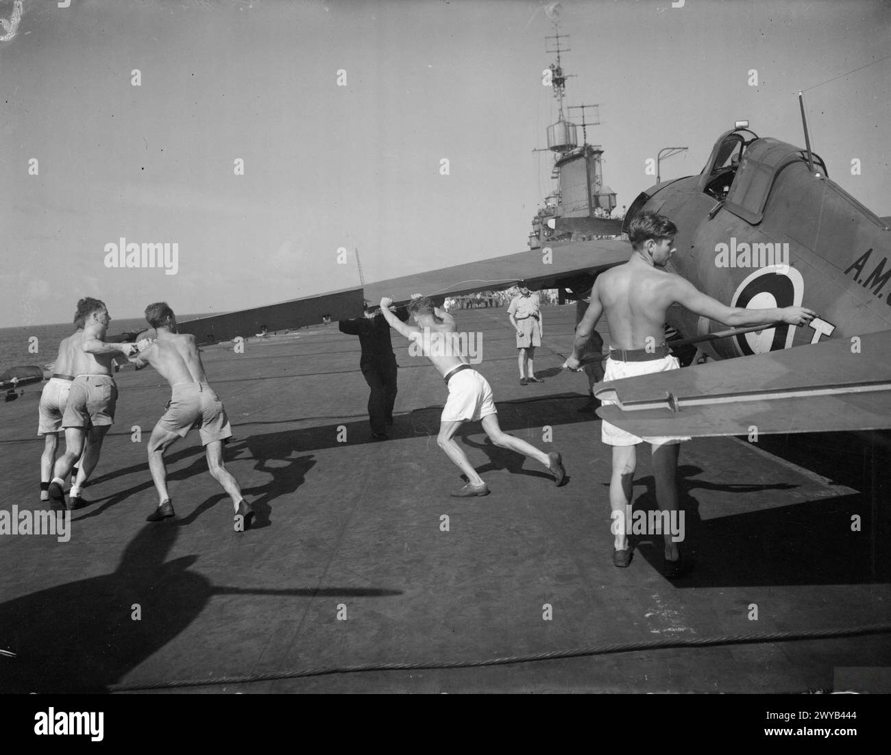 THE BRITISH AIRCRAFT CARRIER, HMS FORMIDABLE, ON ACTIVE SERVICE ...