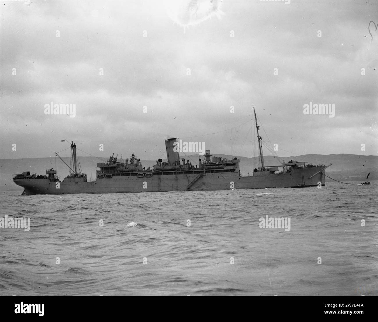 HMS CAVINA, BRITISH OCEAN BOARDING VESSEL. 10 DECEMBER 1941, GREENOCK ...