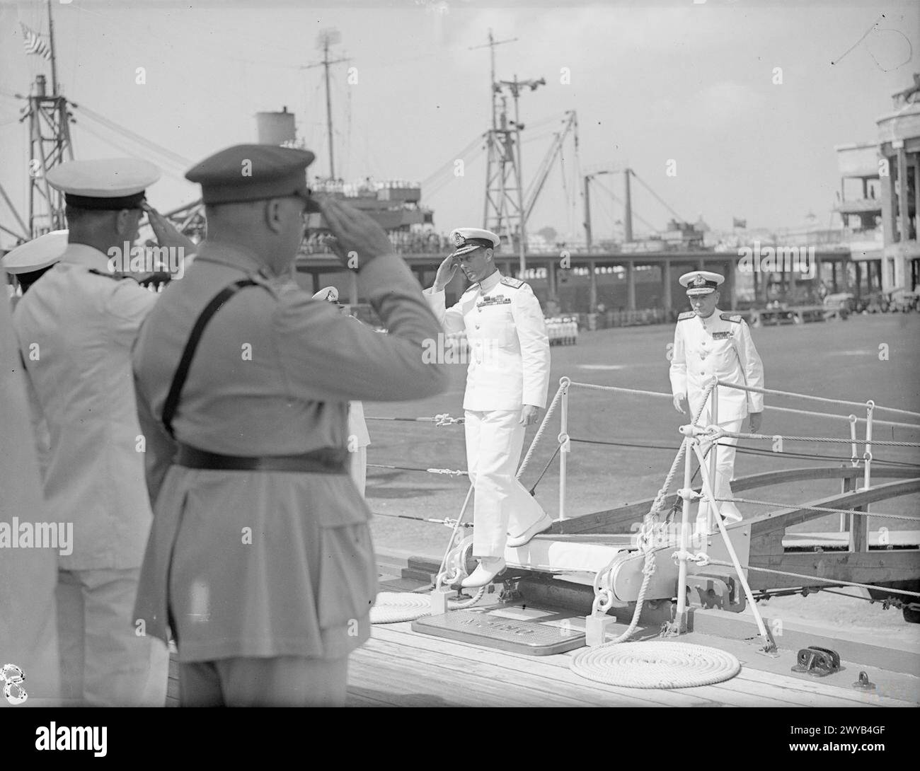 King George VI visited Naples on 24 July 1944, arriving aboard HMS ...