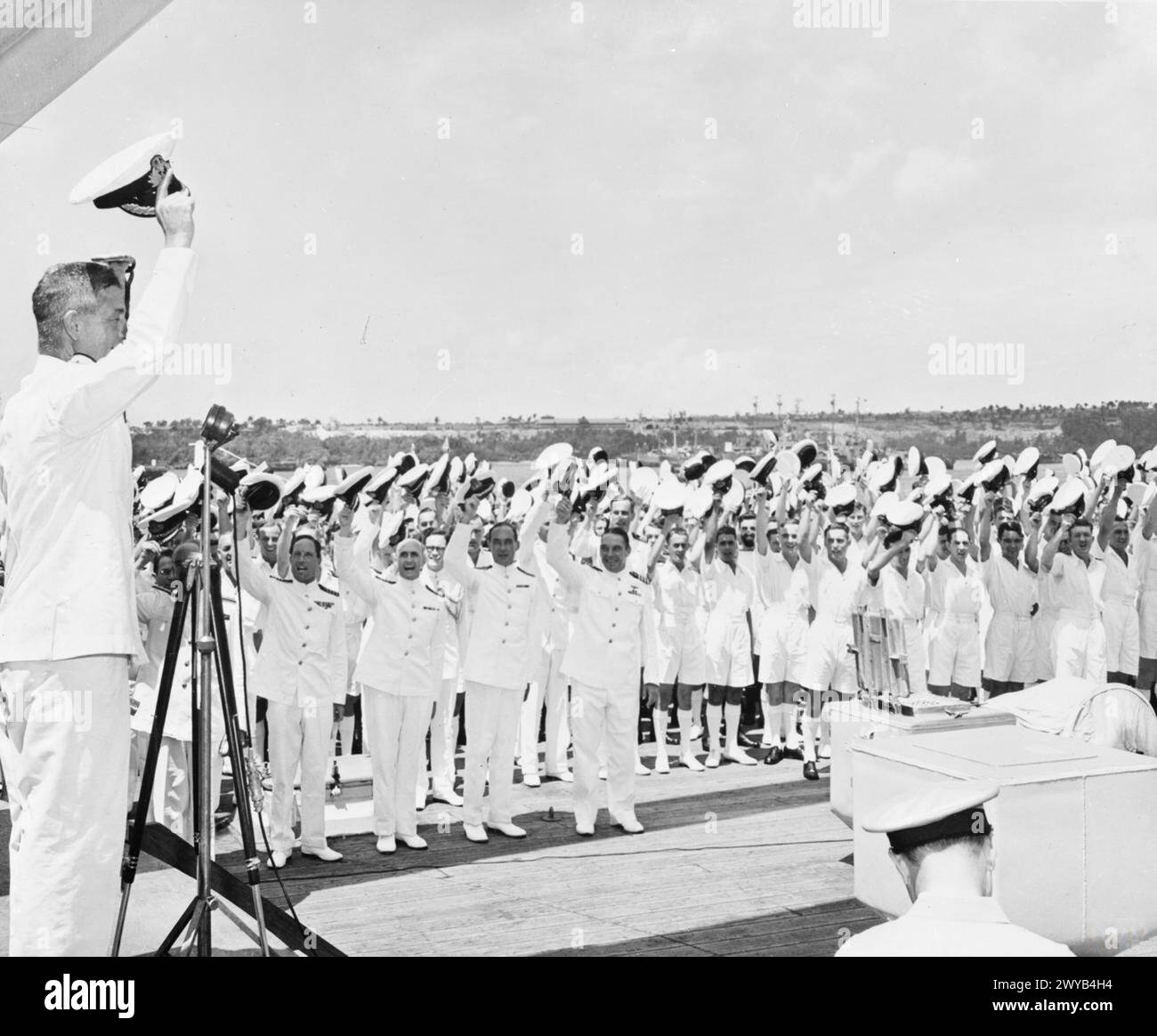 HMS KING GEORGE V AT GUAM. MAY 1945, WHEN HMS KING GEORGE V, FLAGSHIP ...