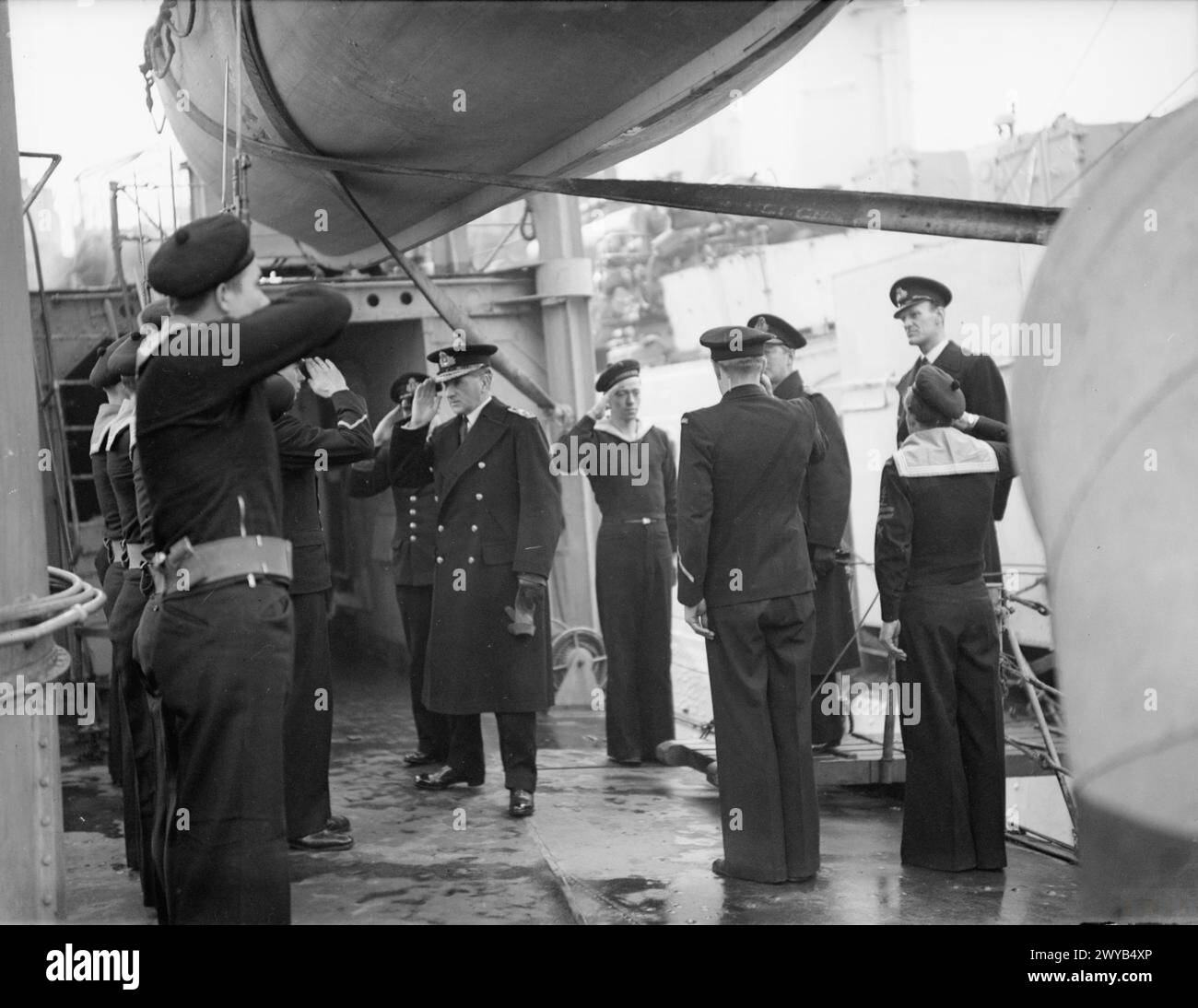 ADMIRAL'S VISIT TO NORWEGIAN DESTROYERS. 16 JANUARY 1942, ON BOARD HNMS ...