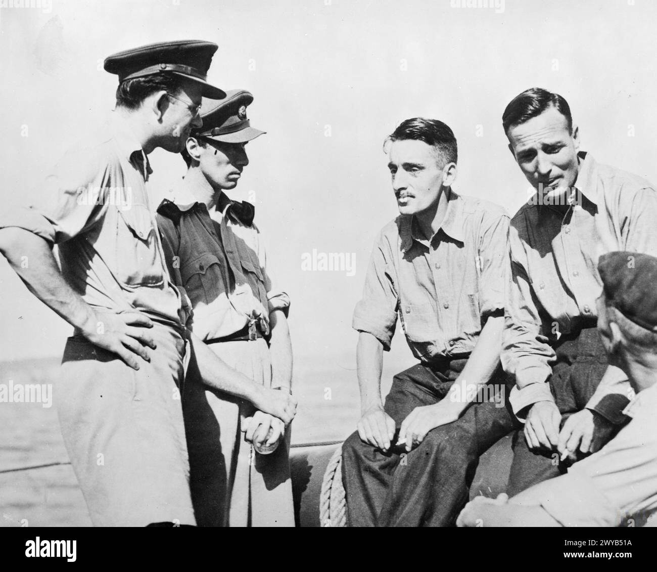 BRITISH PRISONERS SWAM OUT TO MEET THE ALLIED FLEET NEAR IN SAGAMI WAN ...