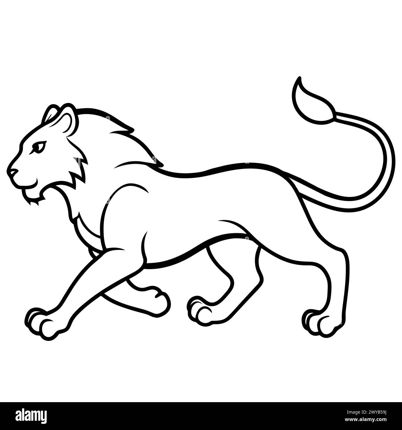 Minimalist lion hi-res stock photography and images - Alamy