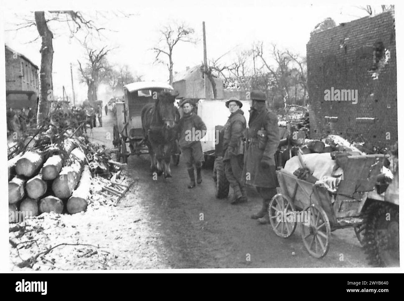 12 CORPS ATTACK - Original wartime caption: Various types of transport ...