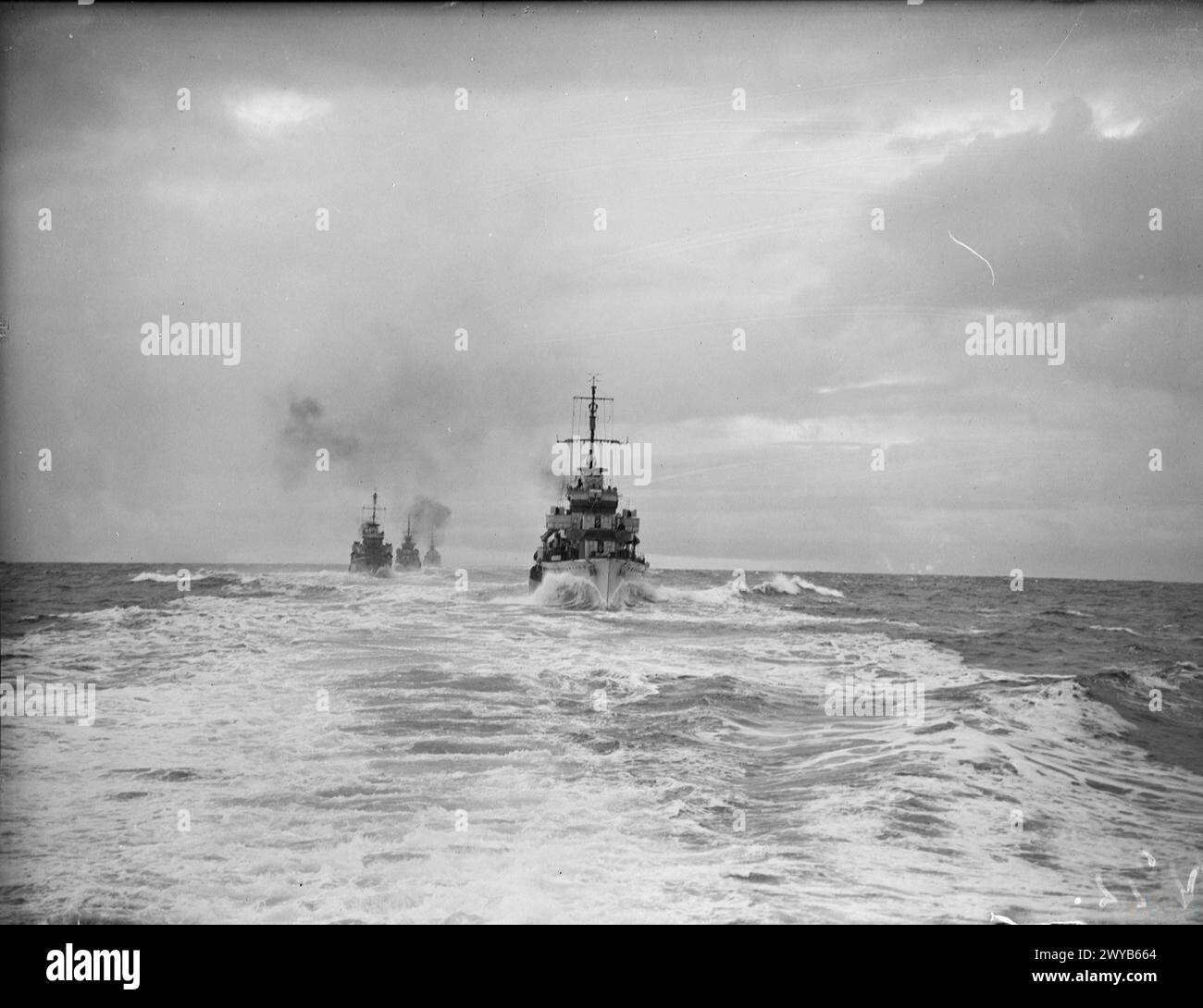 DESTROYERS AT SEA. 3 FEBRUARY 1943, ON BOARD THE DESTROYER LEADER HMS ...