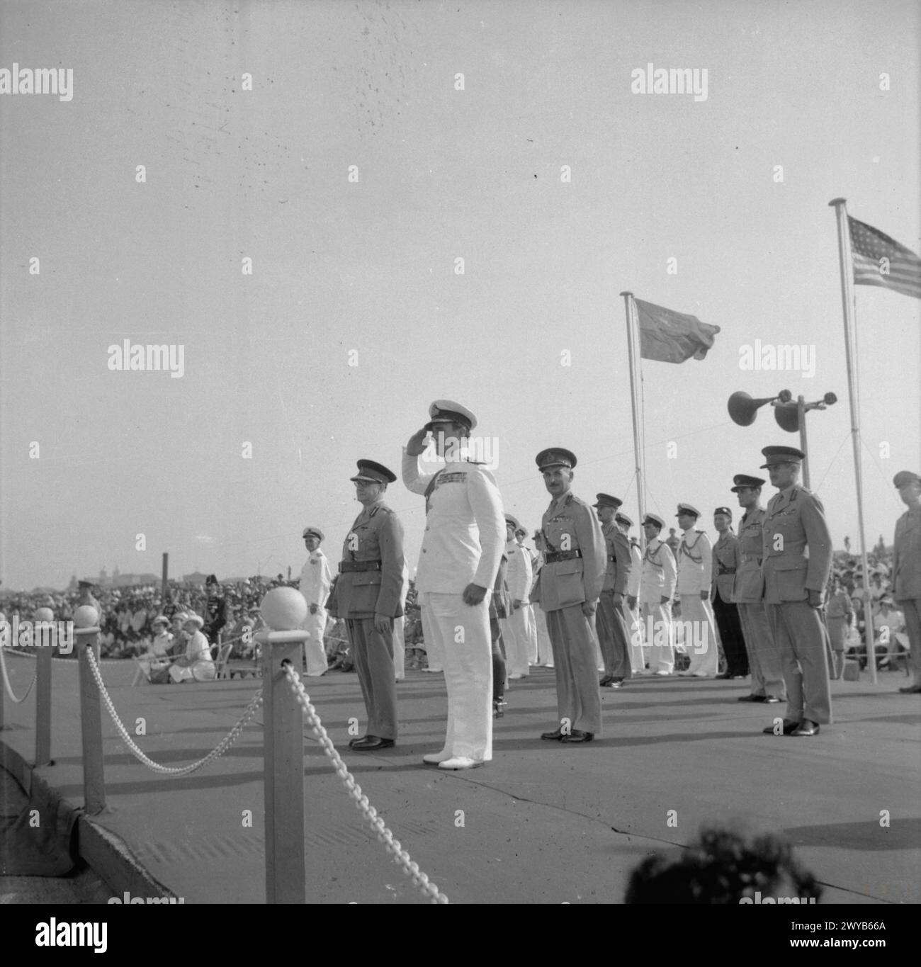 Lord Louis Mountbatten, Supreme Allied Commander South East Asia, takes ...