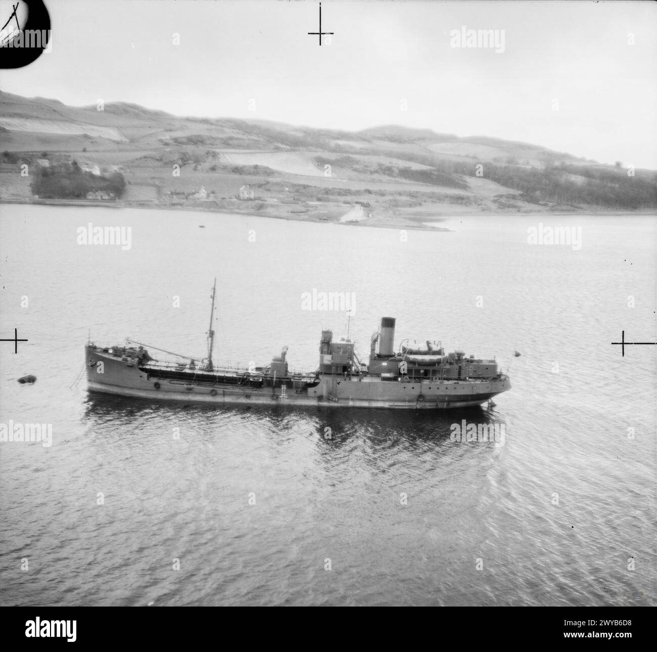 HMS OTTERHOUND - At anchor. , Otterhound Stock Photo - Alamy