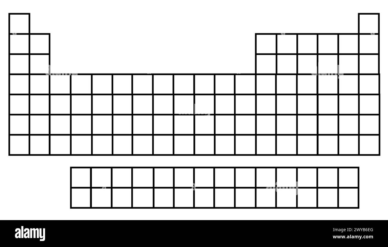 Empty periodic table of elements icon. Empty periodic table of elements ...