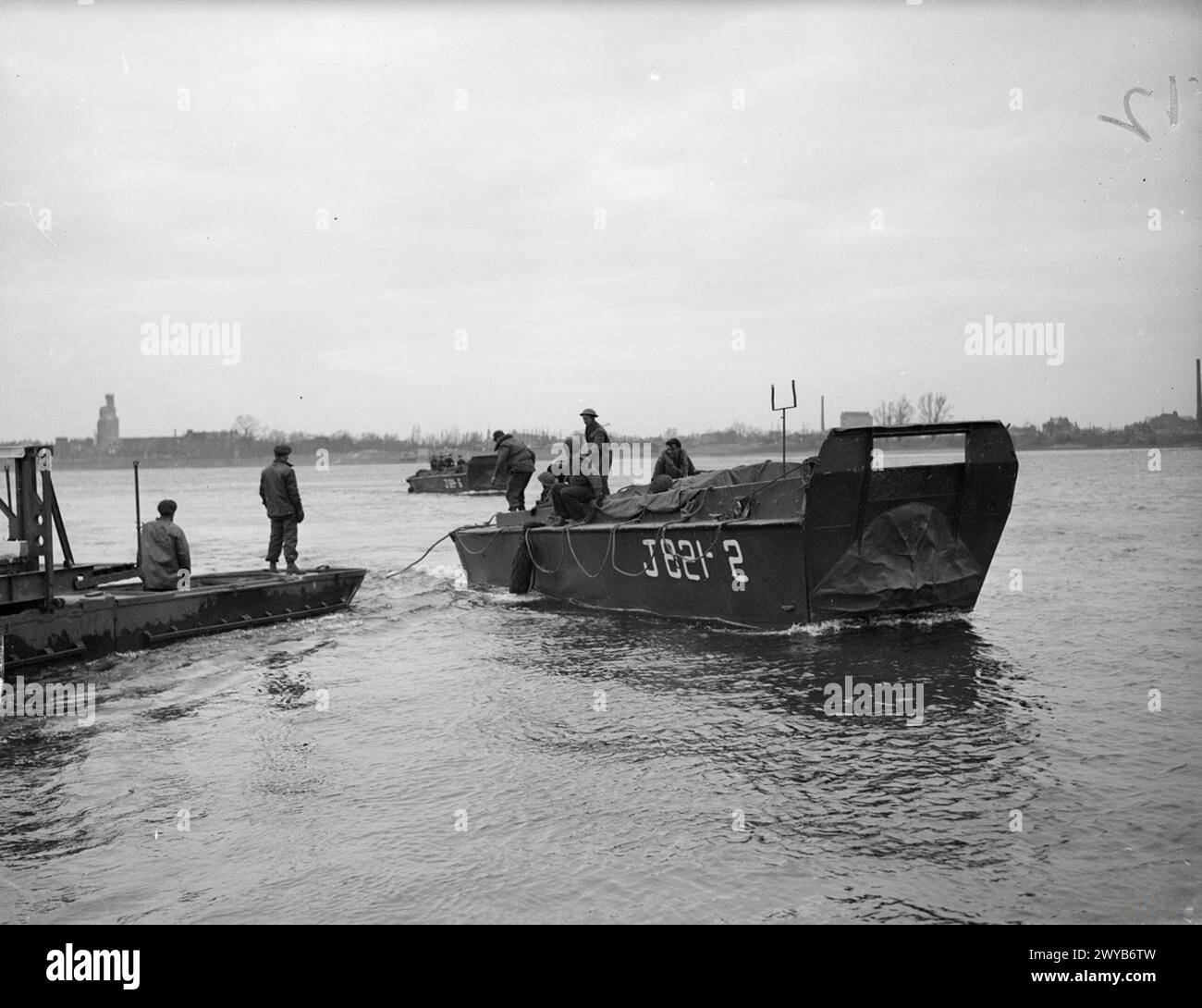ROYAL NAVY'S PART IN RHINE CROSSING. 30 AND 31 MARCH 1945, EMMERICH ...