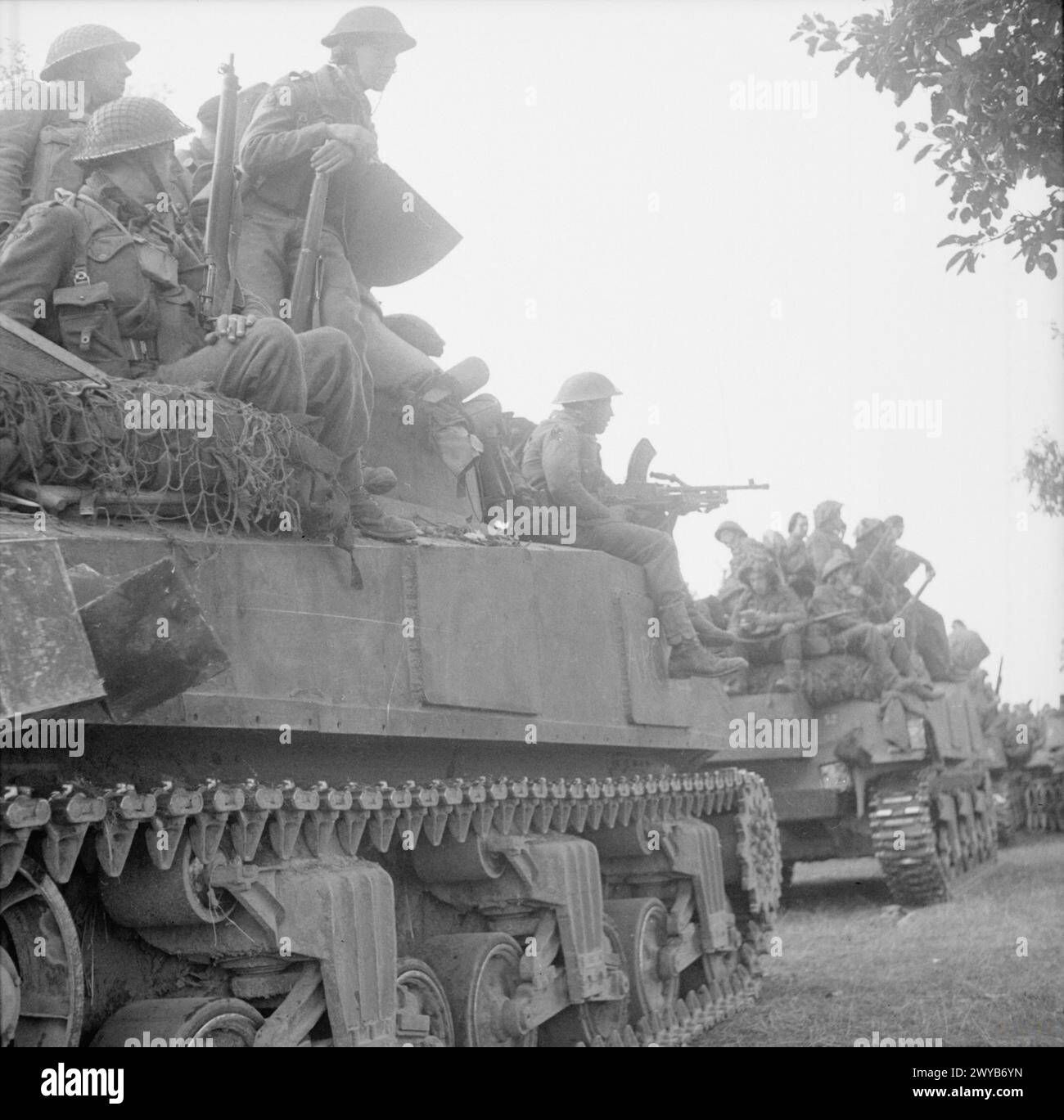 Sherman tanks transport infantry hi-res stock photography and images ...