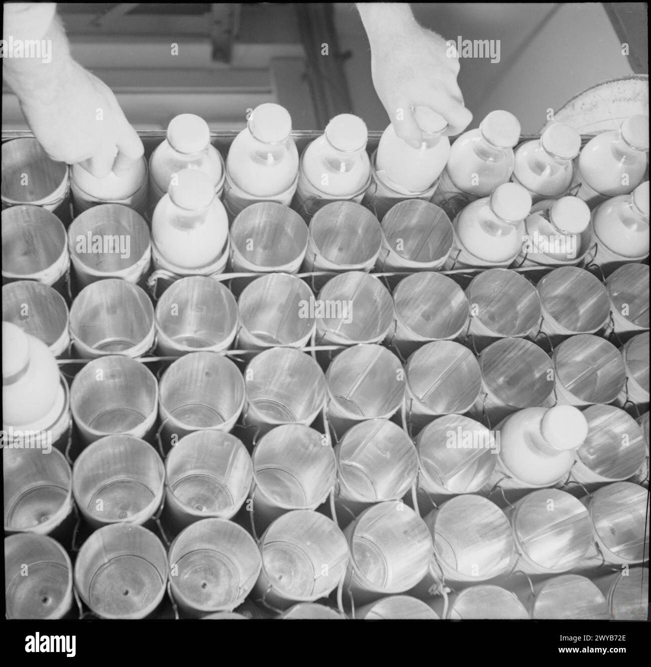 In Cambridge in 1943, frozen plasma bottles were placed into a vacuum ...