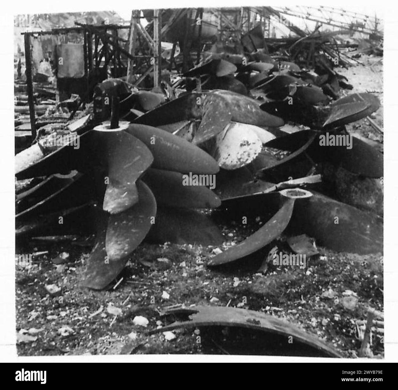 BOULOGNE. - Original wartime caption: New propellors, now useless, at ...