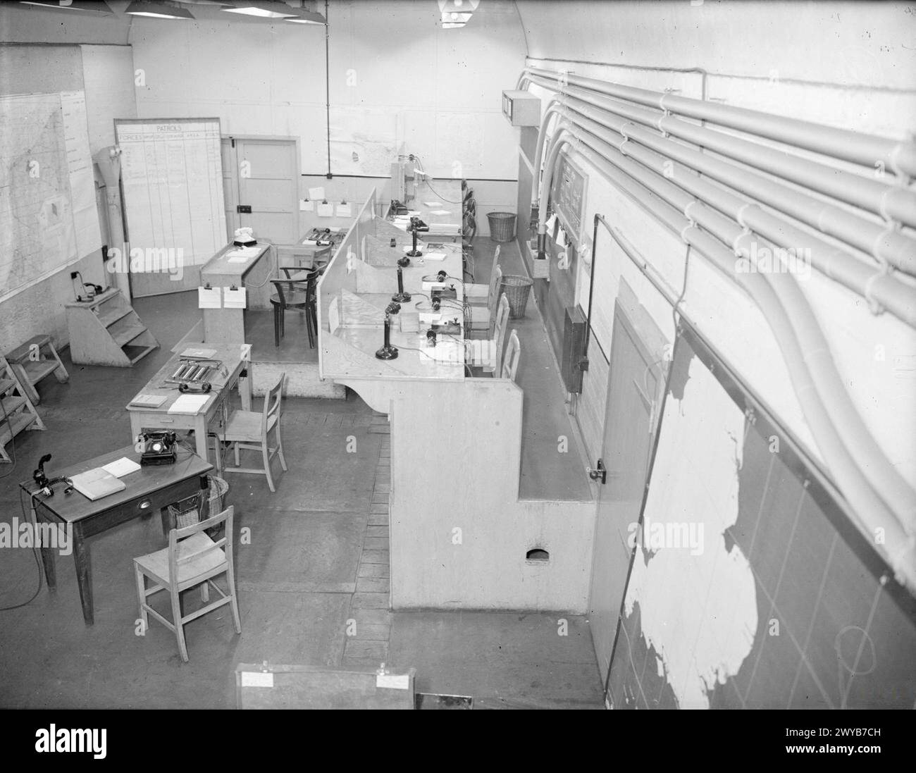 NAVAL PLOTTING AT DOVER. 17 APRIL 1945. - A scene in one of the ...