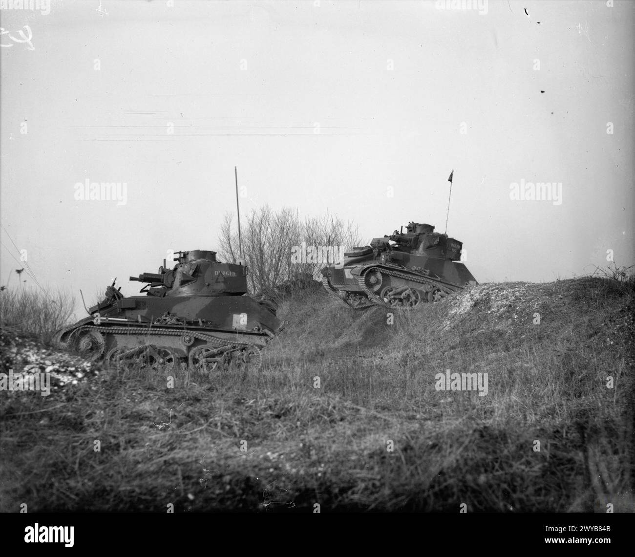 Light Tank Mk VIs of the 4/7th Royal Dragoon Guards conduct a military ...