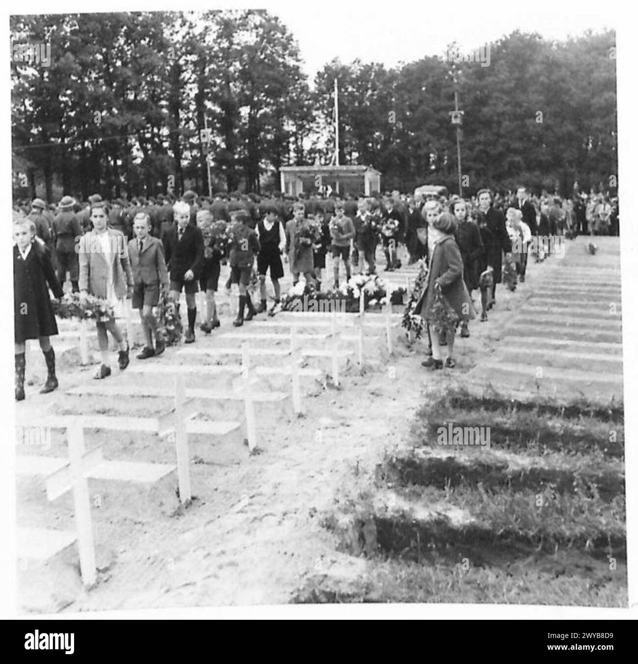 Graves of the children Black and White Stock Photos & Images - Alamy