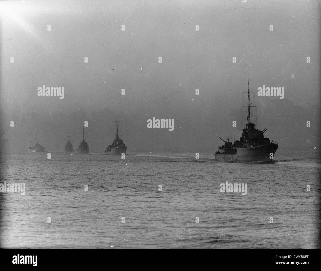 DESTROYERS AT SEA. ON BOARD HMS KIPLING AT SEA, OCTOBER 1940 ...