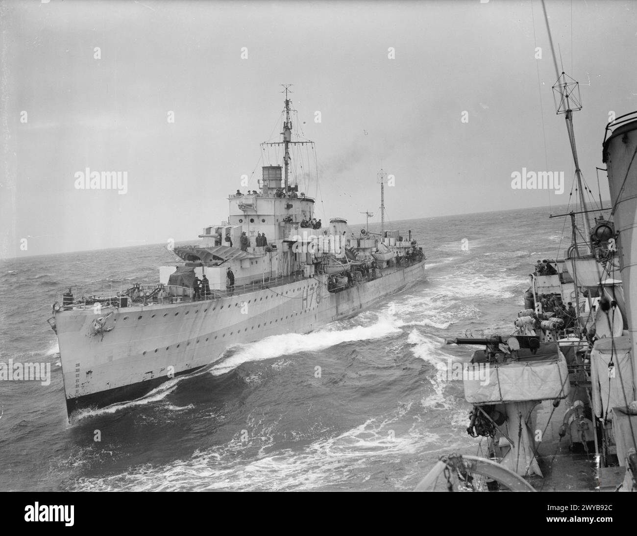HMS VISCOUNT AND HMS FAME RAM AND SINK 2 GERMAN U-BOATS WHILE ESCORTING ...