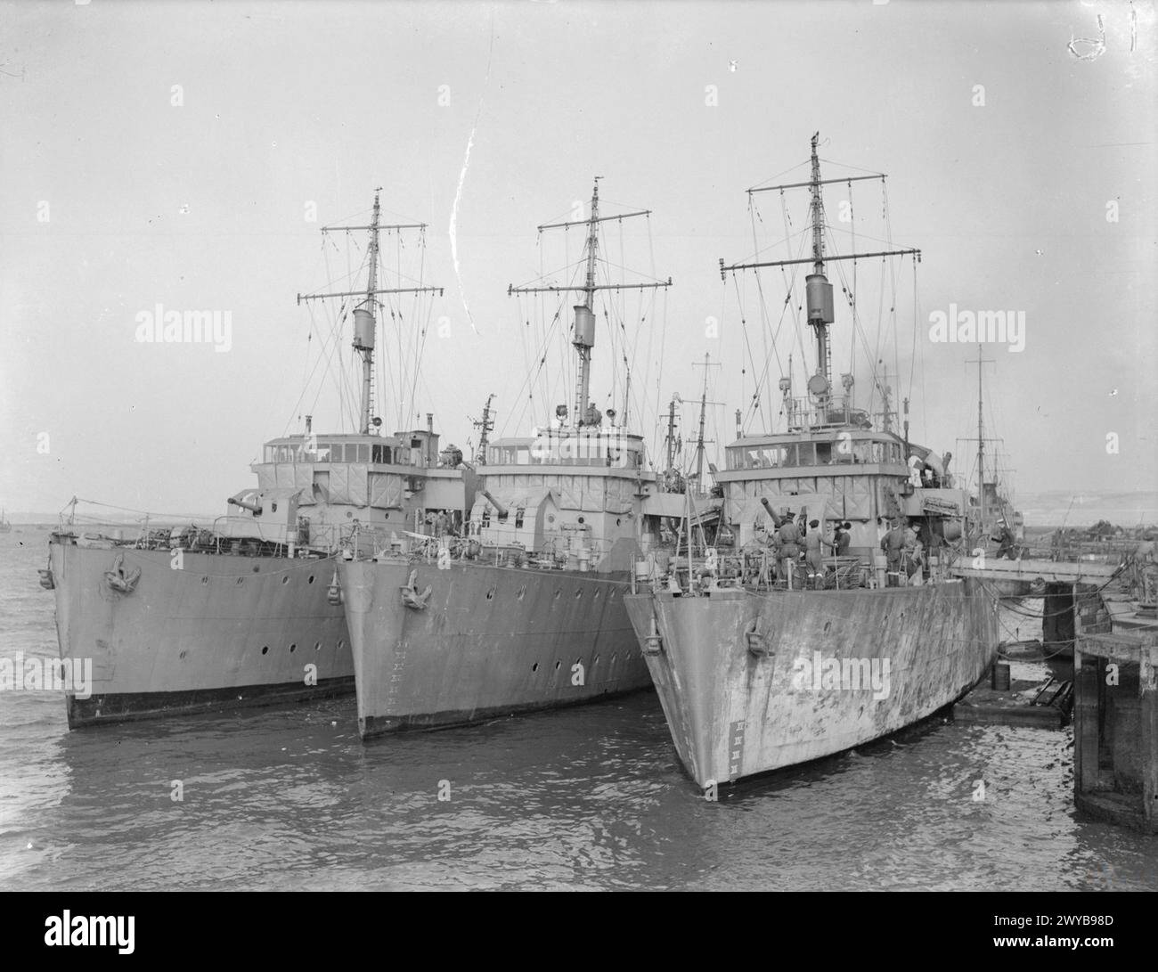 THE ROYAL NAVY DURING THE SECOND WORLD WAR - Left to right: the ...