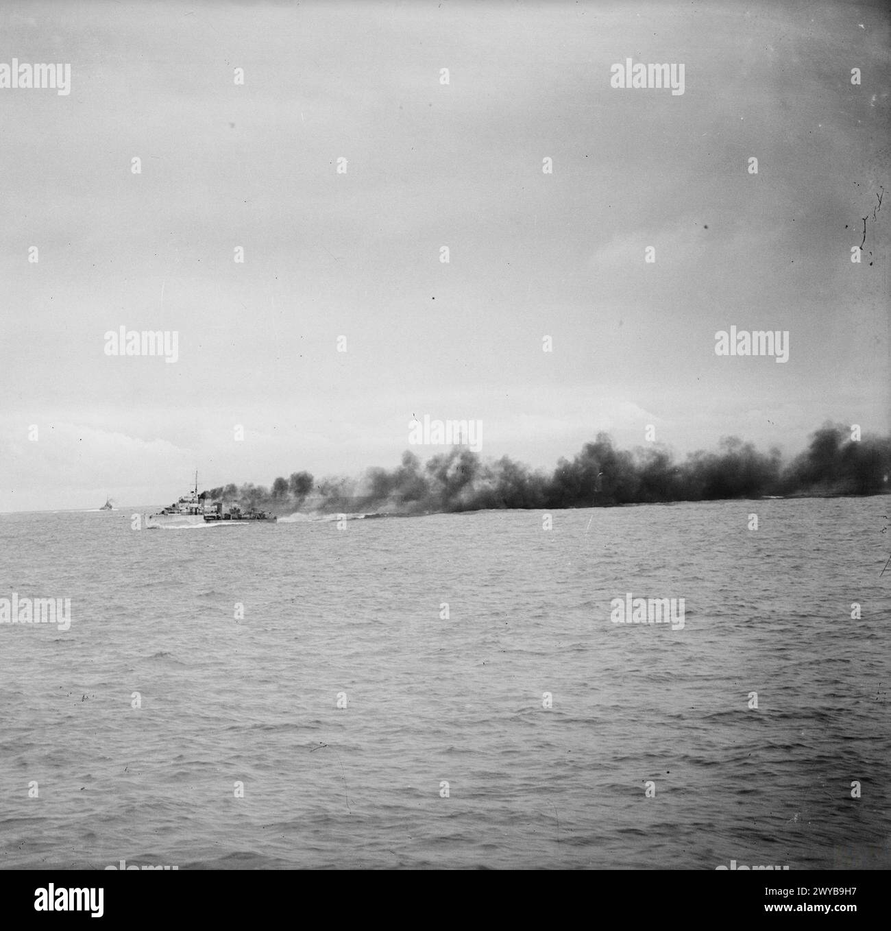 DESTROYER MANOEUVRES AT SCAPA FLOW, IN PREPARATION FOR THE SECOND FRONT ...