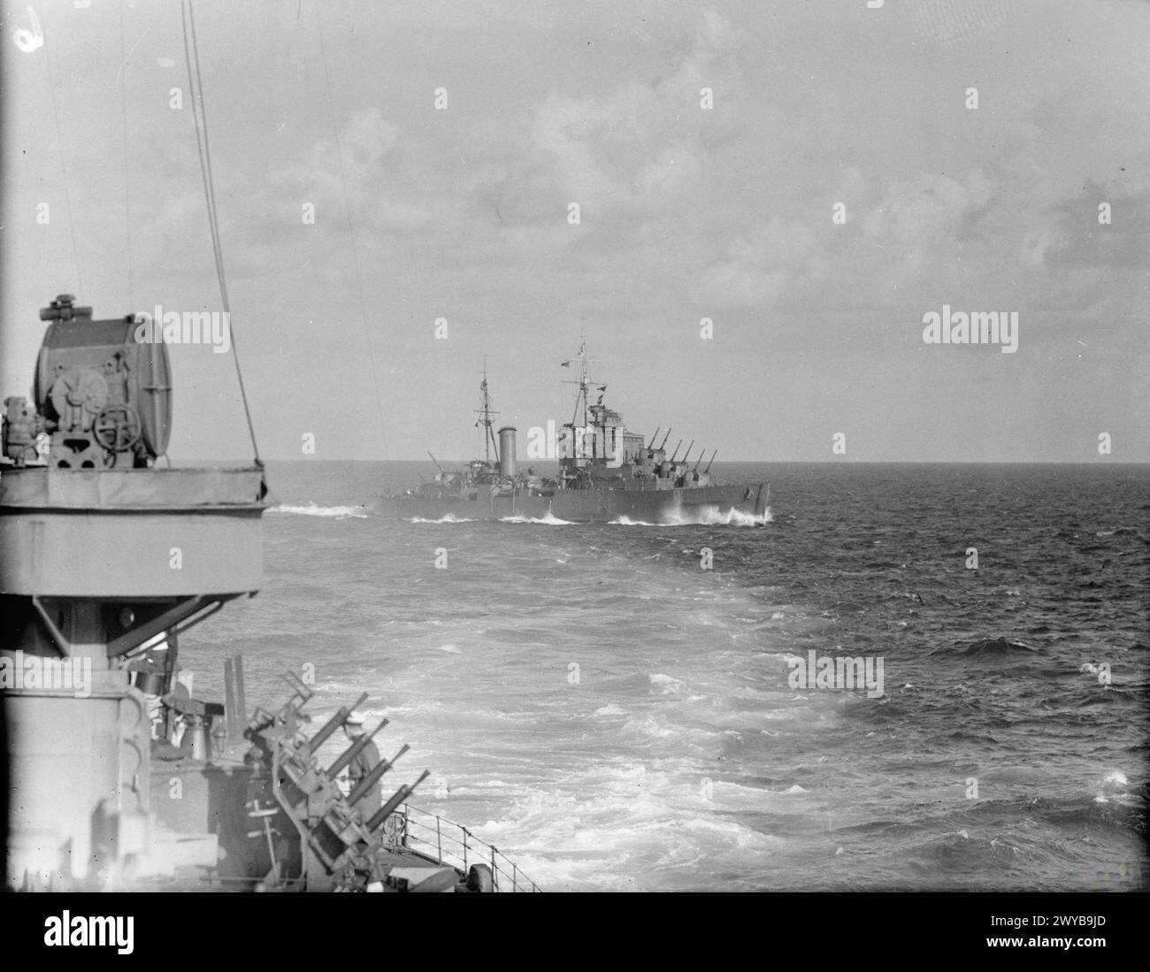BRITISH NAVAL ESCORT AND CONVOY IN MEDITERRANEAN, SEPTEMBER 1941, ON ...