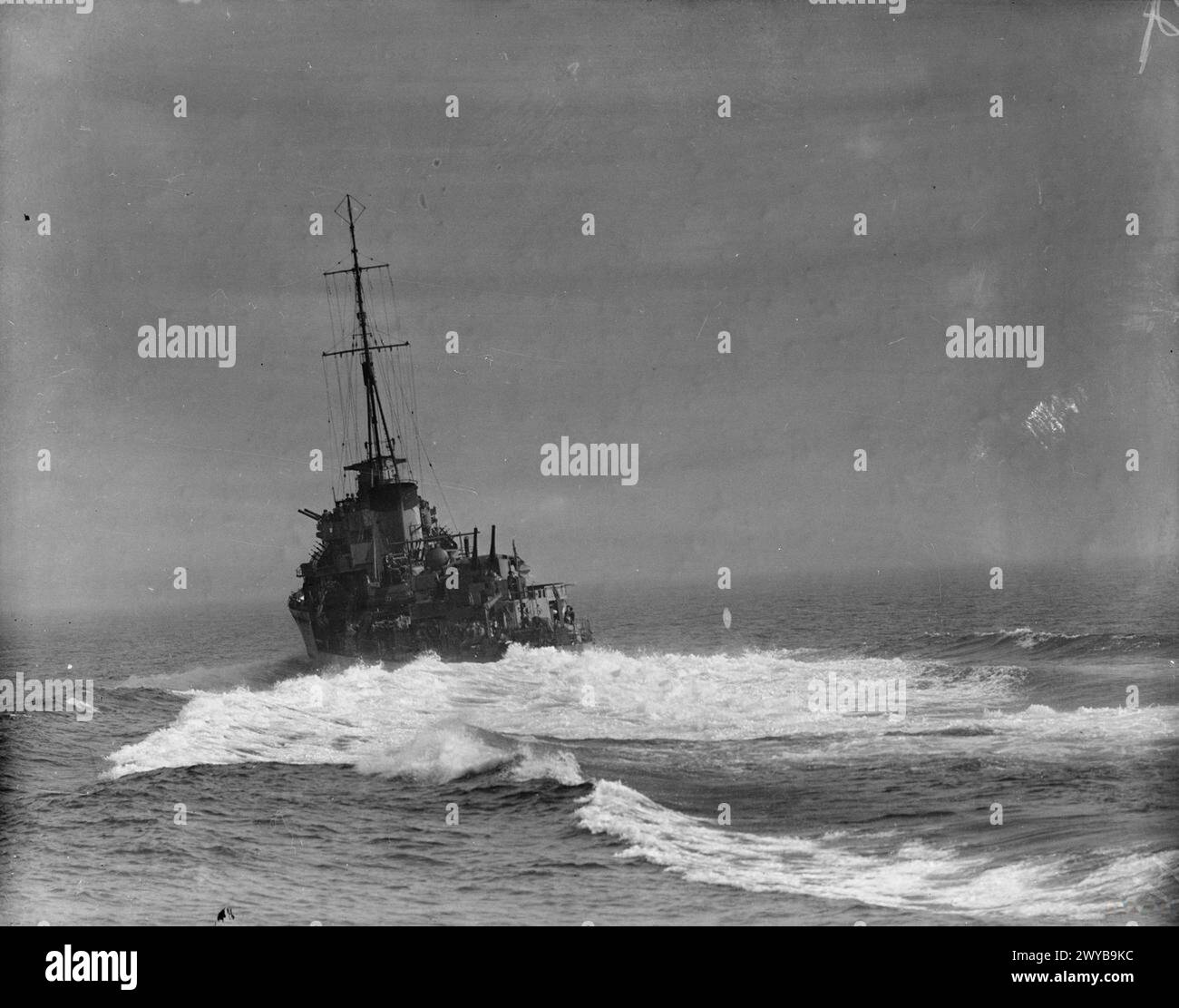 DESTROYERS CARRY OUT EXERCISES. SEPTEMBER 1940, ON BOARD HMS KELVIN ...