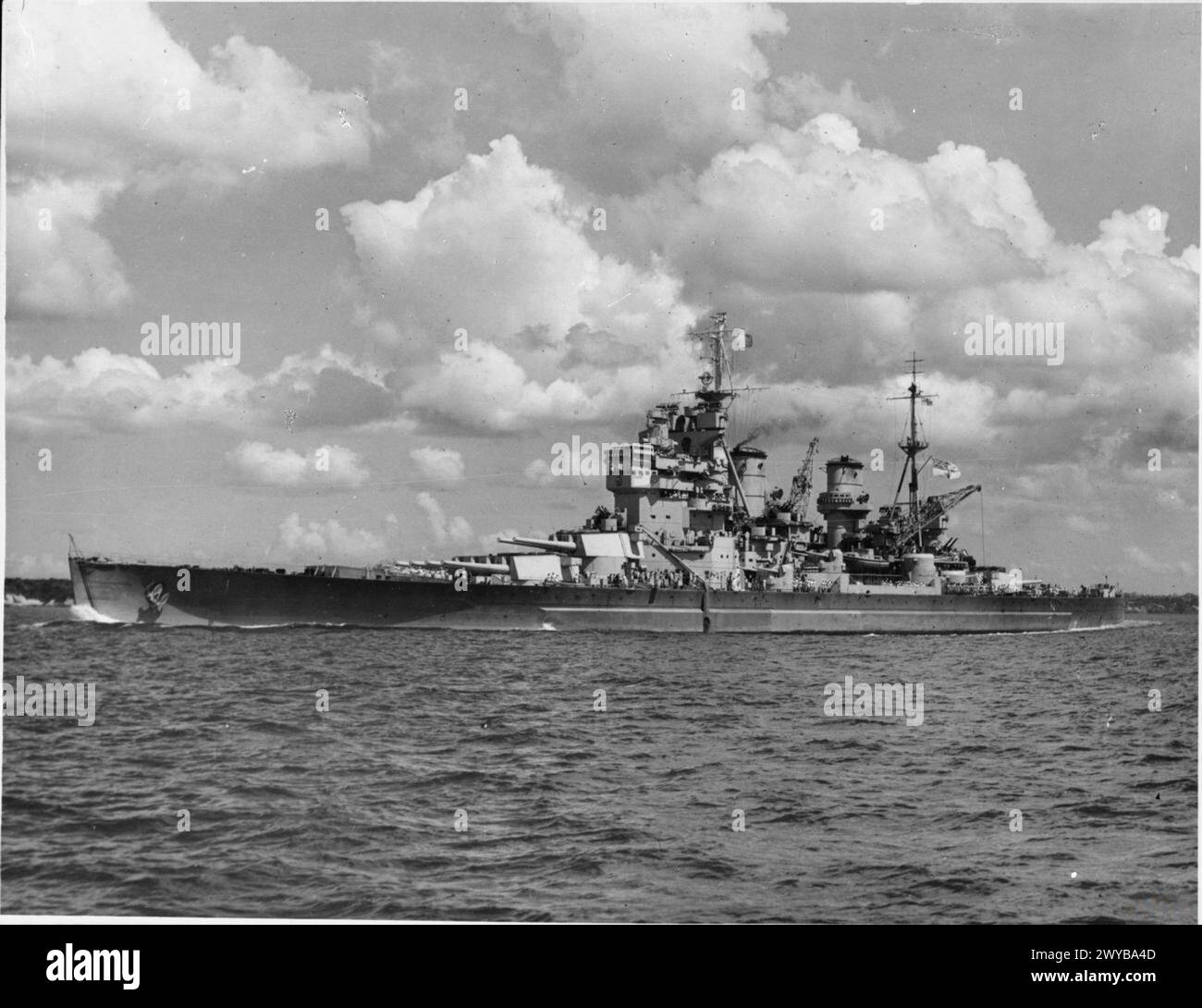 HMS Howe, flagship of Admiral Sir Bruce Fraser, Commander in Chief ...