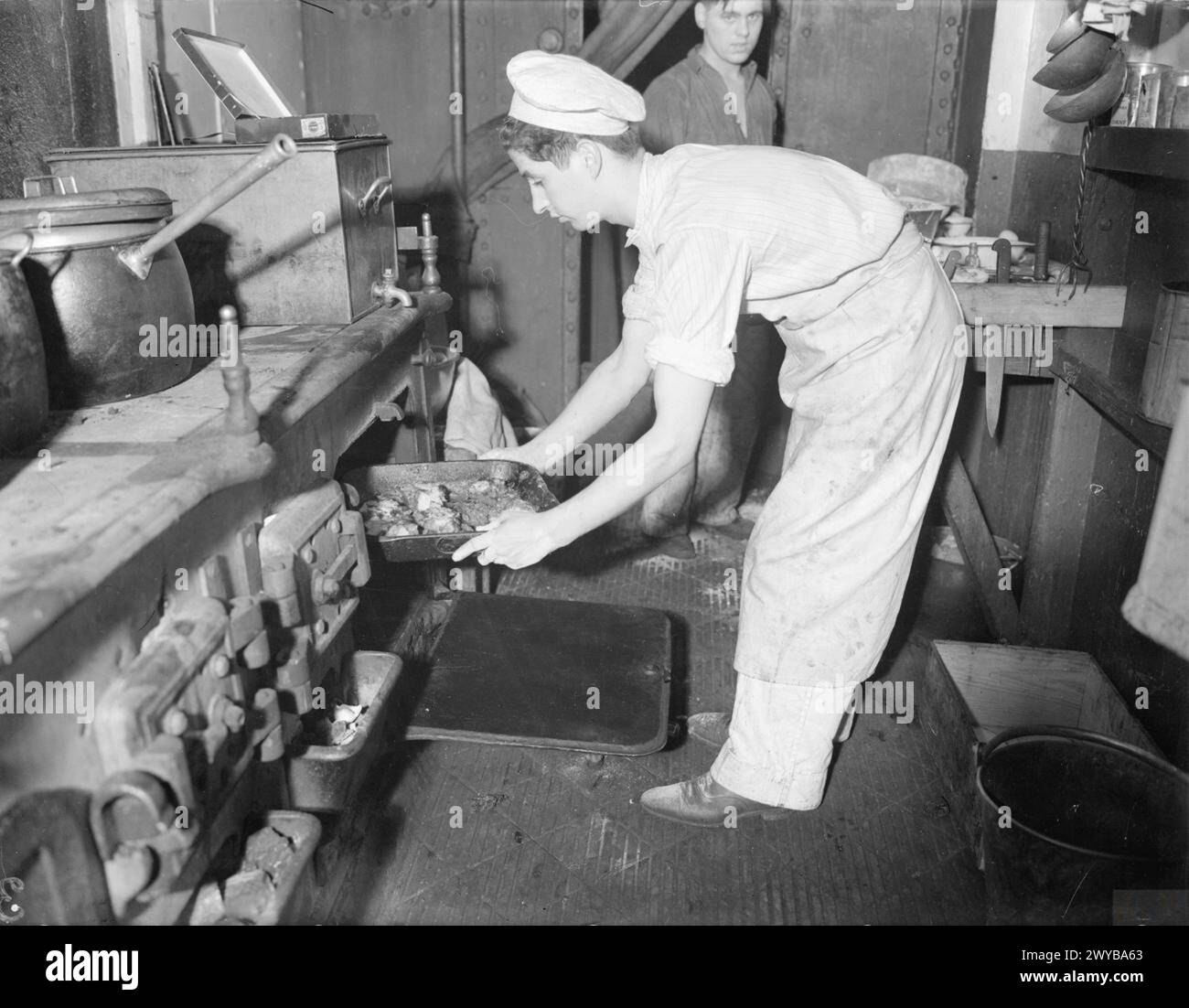 A CARGO VESSEL JOINS A CONVOY. 24 JANUARY 1942, ON BOARD A CARGO VESSEL ...