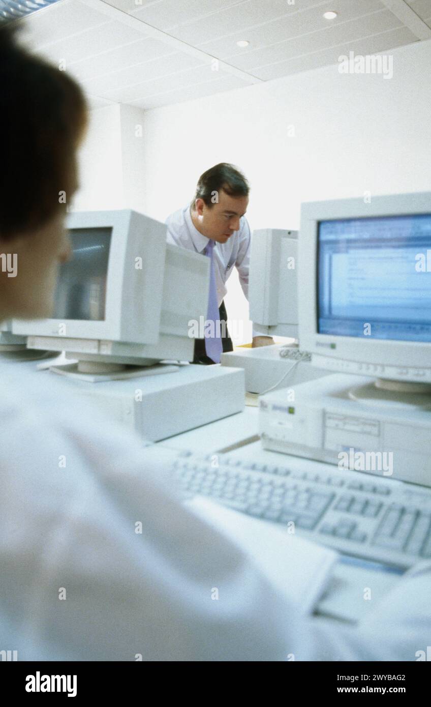 Classroom of computers, training at hospital Stock Photo - Alamy