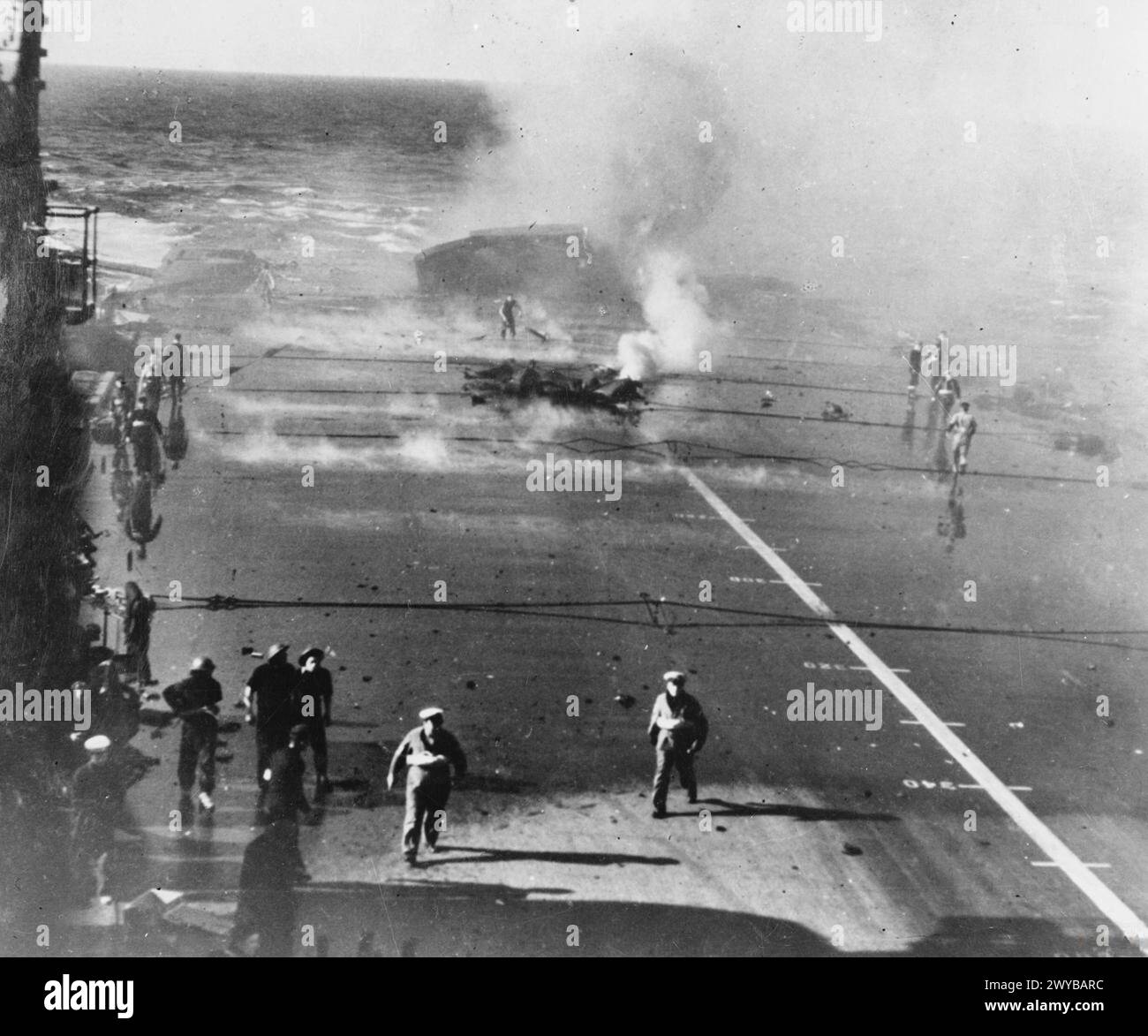 THE BOMBING OF HMS ILLUSTRIOUS AT MALTA. 10 JANUARY 1941, ON BOARD THE ...