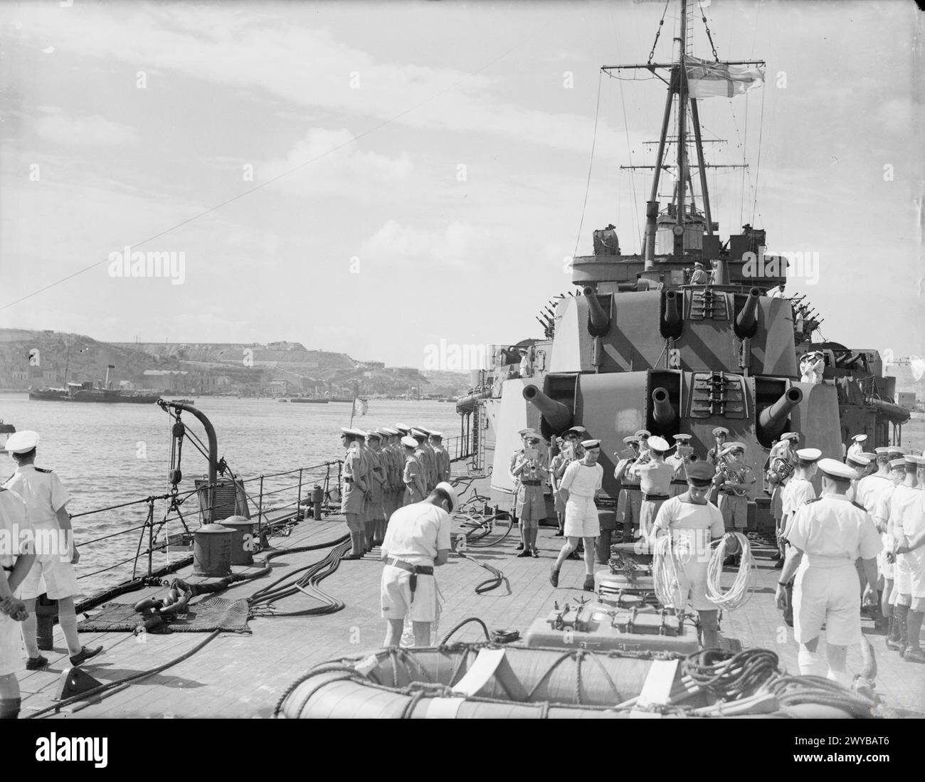 BRITISH NAVAL ESCORT AND CONVOY IN MEDITERRANEAN, SEPTEMBER 1941, ON ...