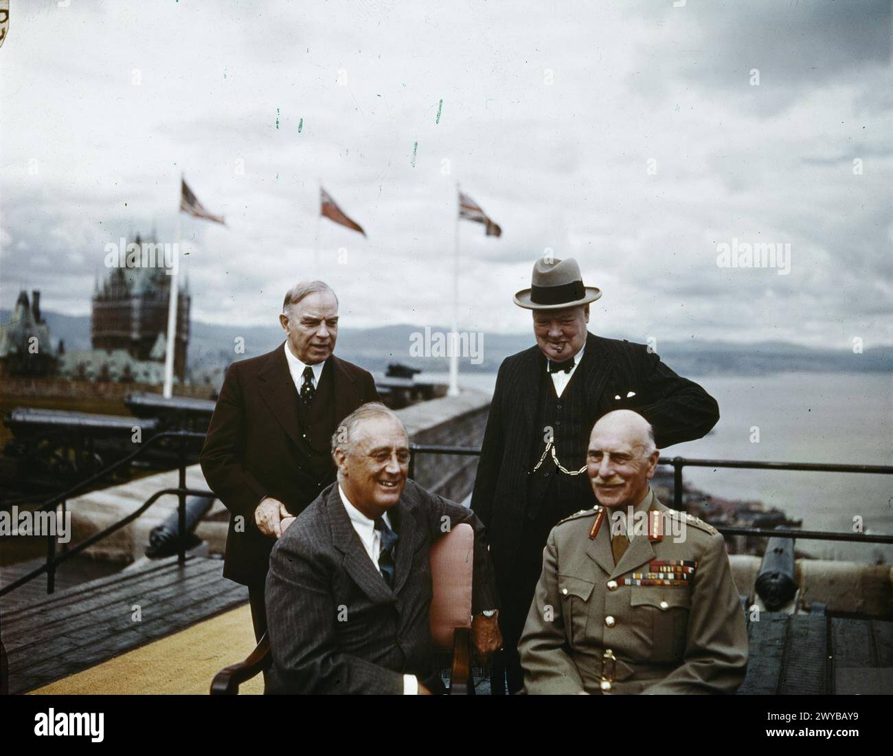 THE QUEBEC CONFERENCE, CANADA, AUGUST 1943 - Group photograph on the ...