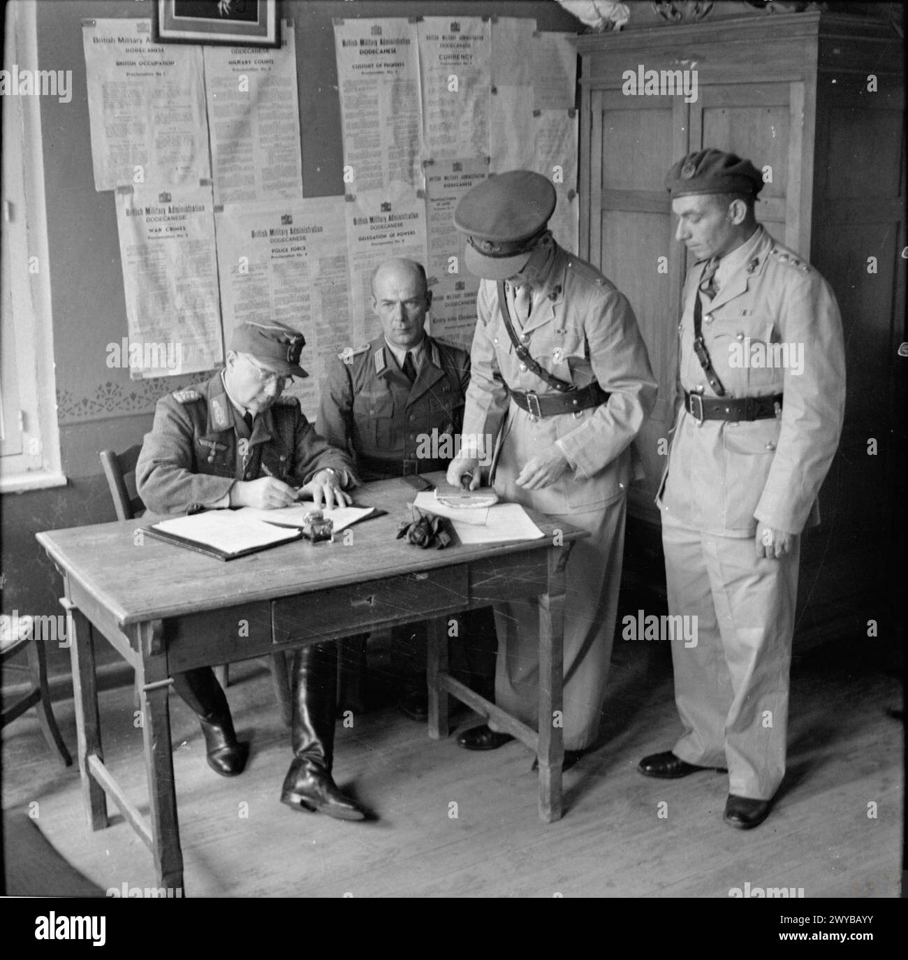 Major General Wagener, Commander of German forces in the Dodecanese ...